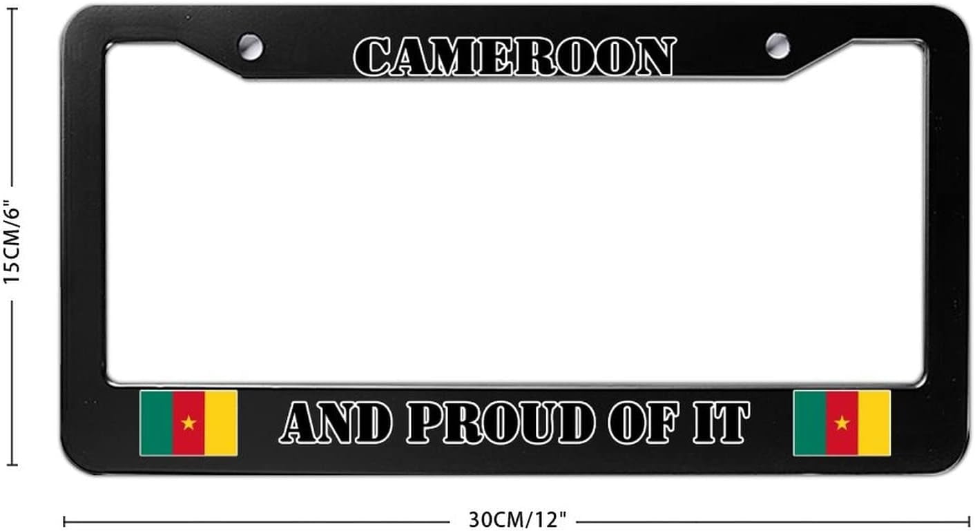 Cameroon And Proud Of It License Plate Frame 6X12 Inch Cameroon Flag ...