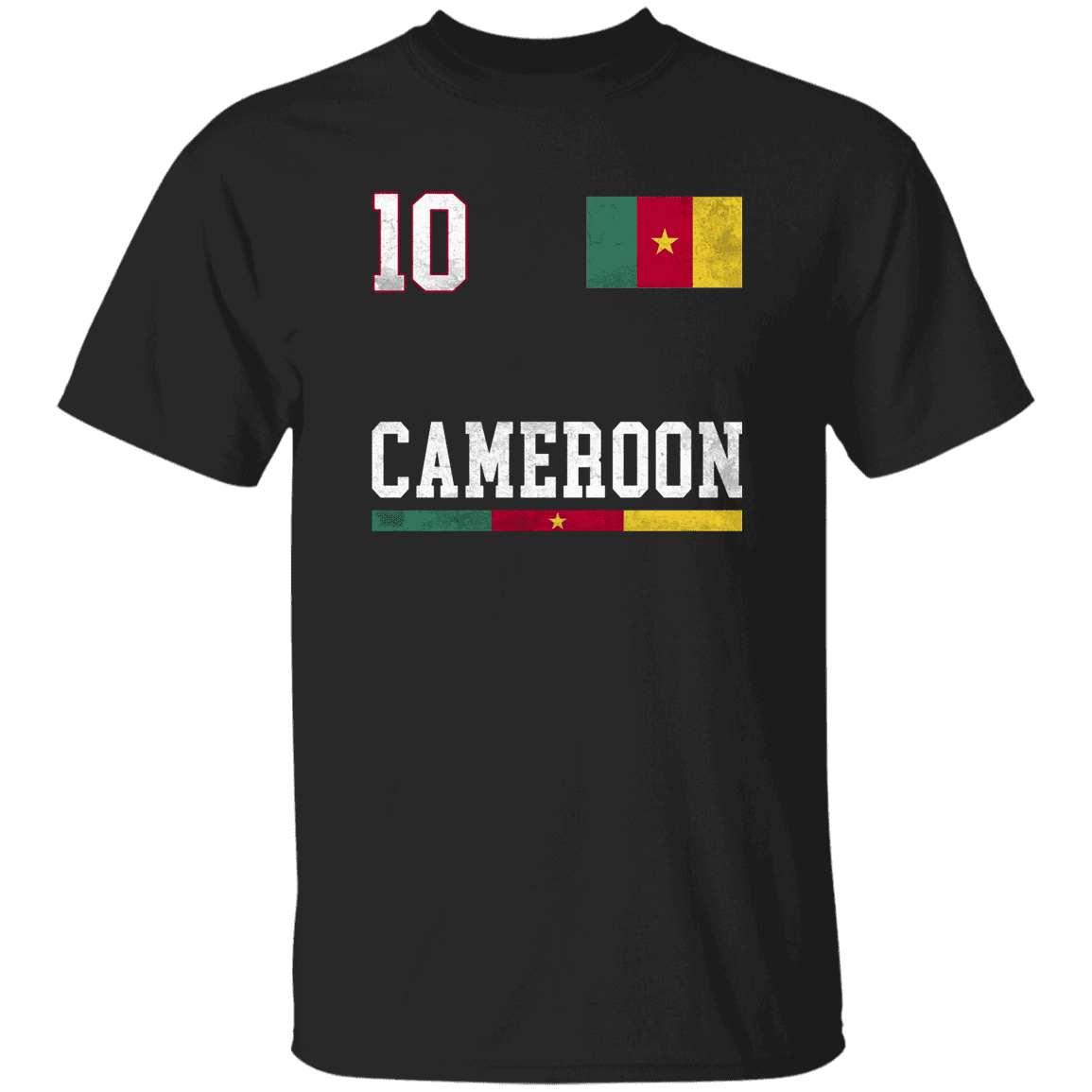 Cameroon Flag Emblem Cameroonian Pride Proud Men Women Soccer Fan T ...