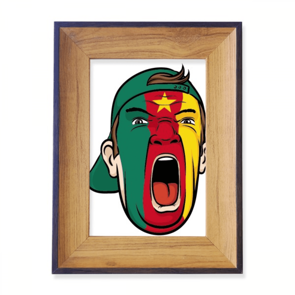 Cameroon Flag Head Screang Cap Photo Frame Exhibition Display Art ...