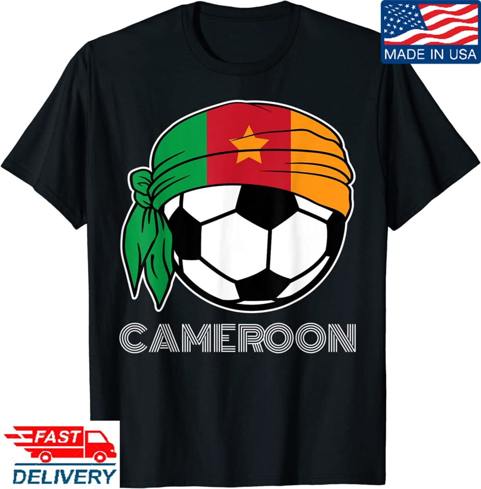 Cameroon Soccer Jersey ,Cameroonian Football Fans T-Shirt, World cup ...