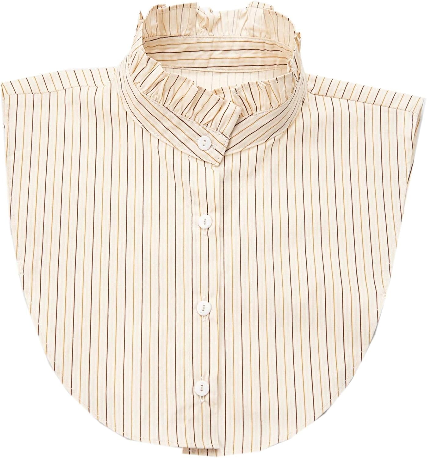 Camicover Women Ruffle Mock Neck Detachable Half Blouse Shirts Fake ...