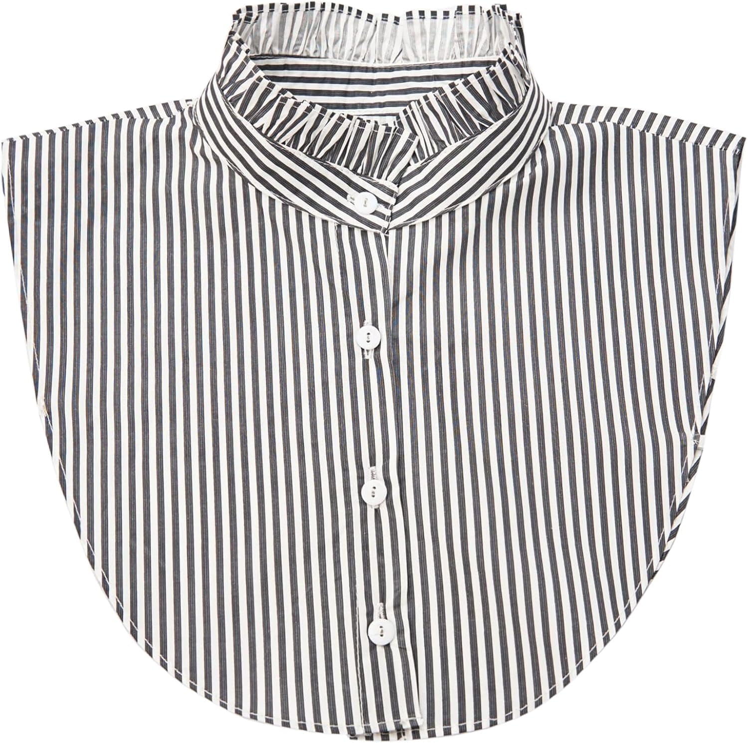 Camicover Women Ruffle Mock Neck Detachable Half Blouse Shirts Fake ...