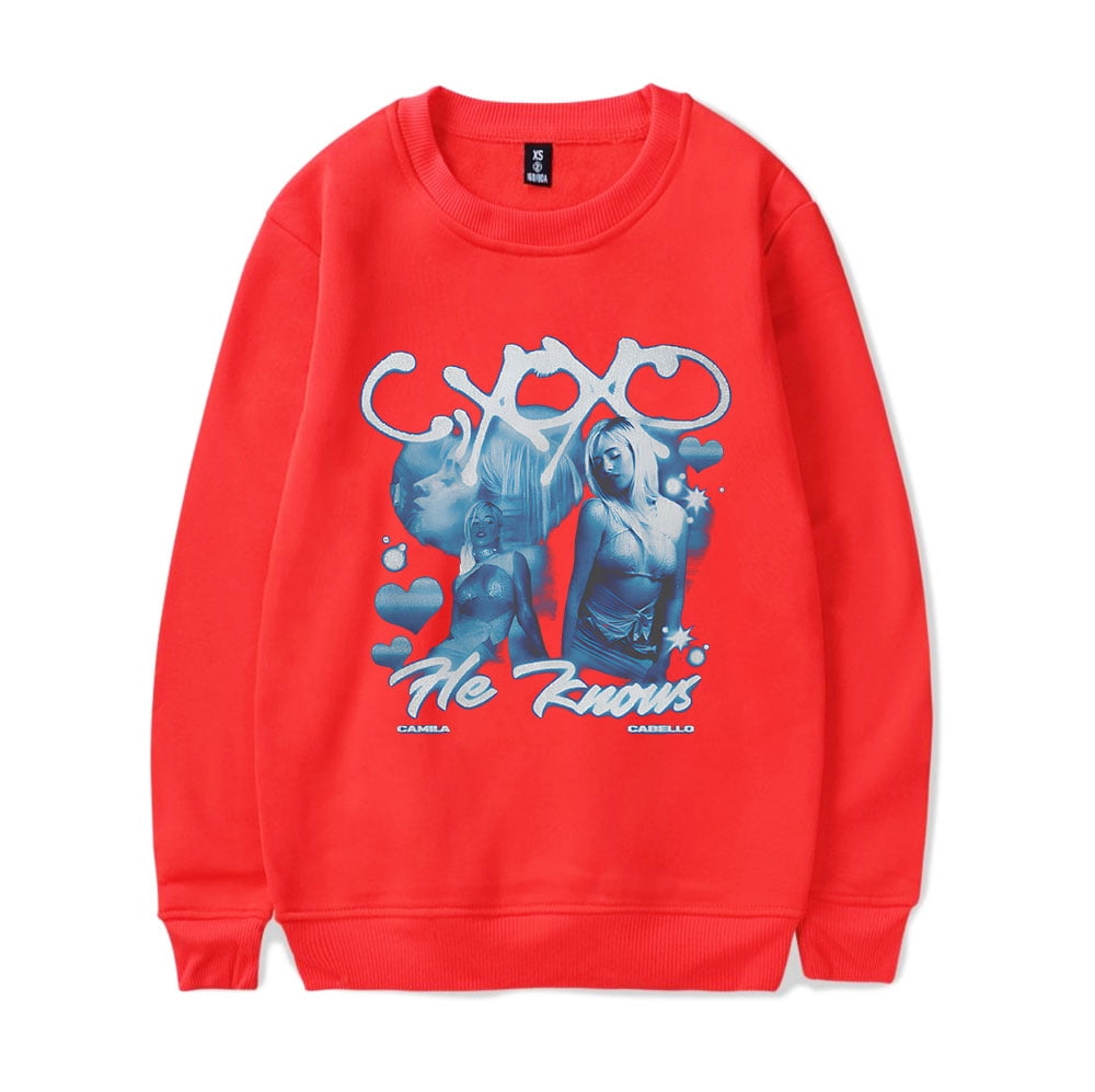 Camila Cabello Merch He Knows Long Sleeve Sweatshirts Crewnect New Logo ...