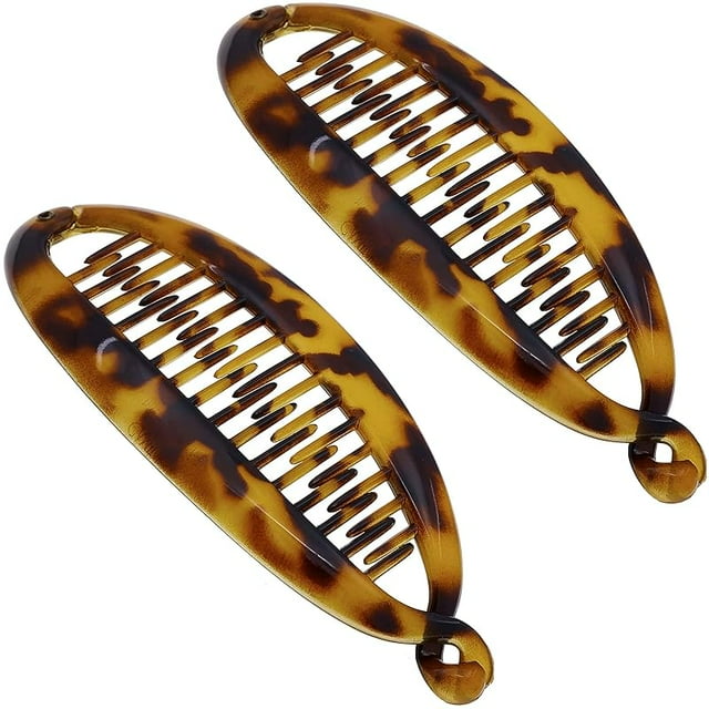 Camila Paris CP2 French Large Banana Clip Hair Comb, Flexible Banana Clips Hair for Thick Hair ...