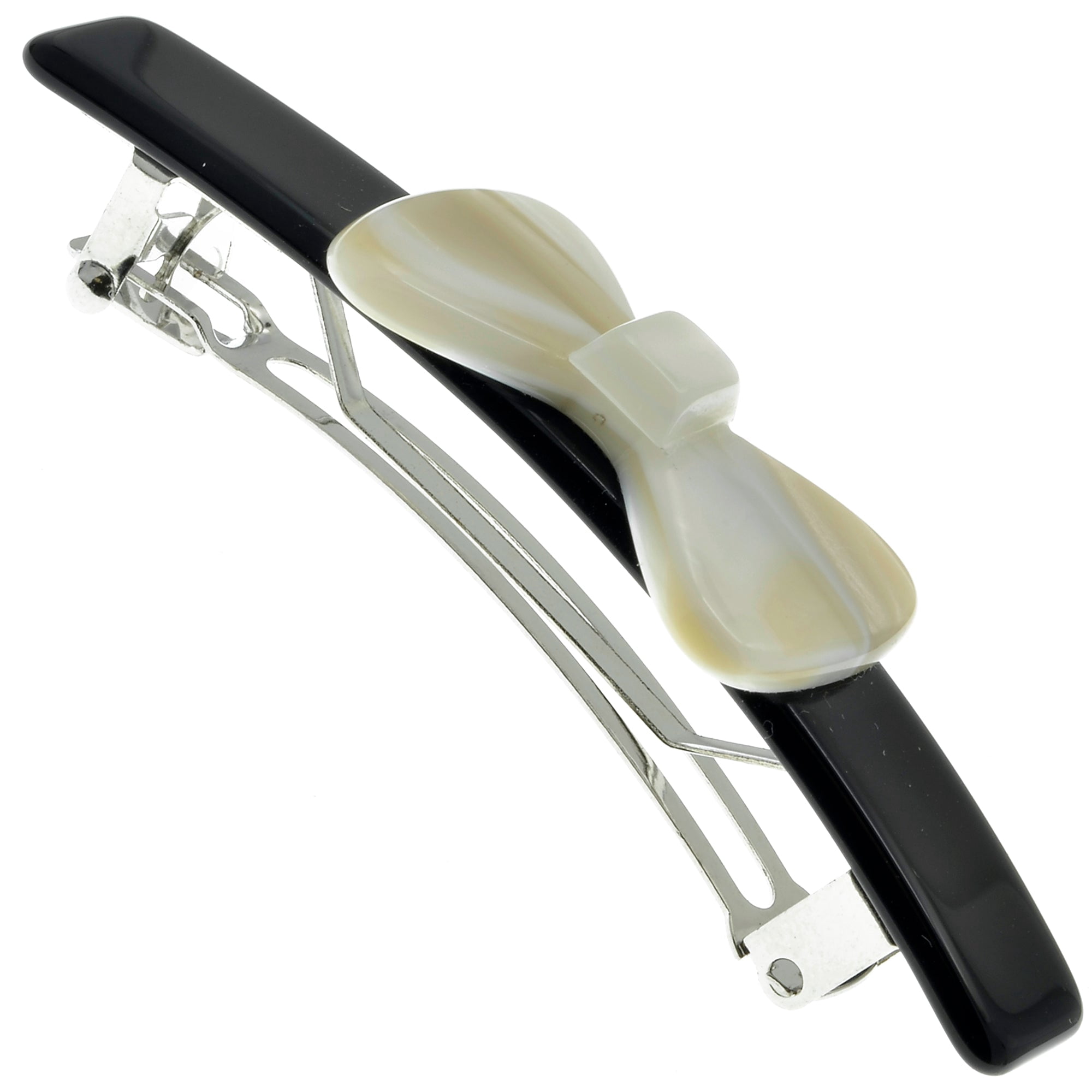 Camila Paris CP2244 French Hair Barrette Clip for Girls, Handmade Black ...