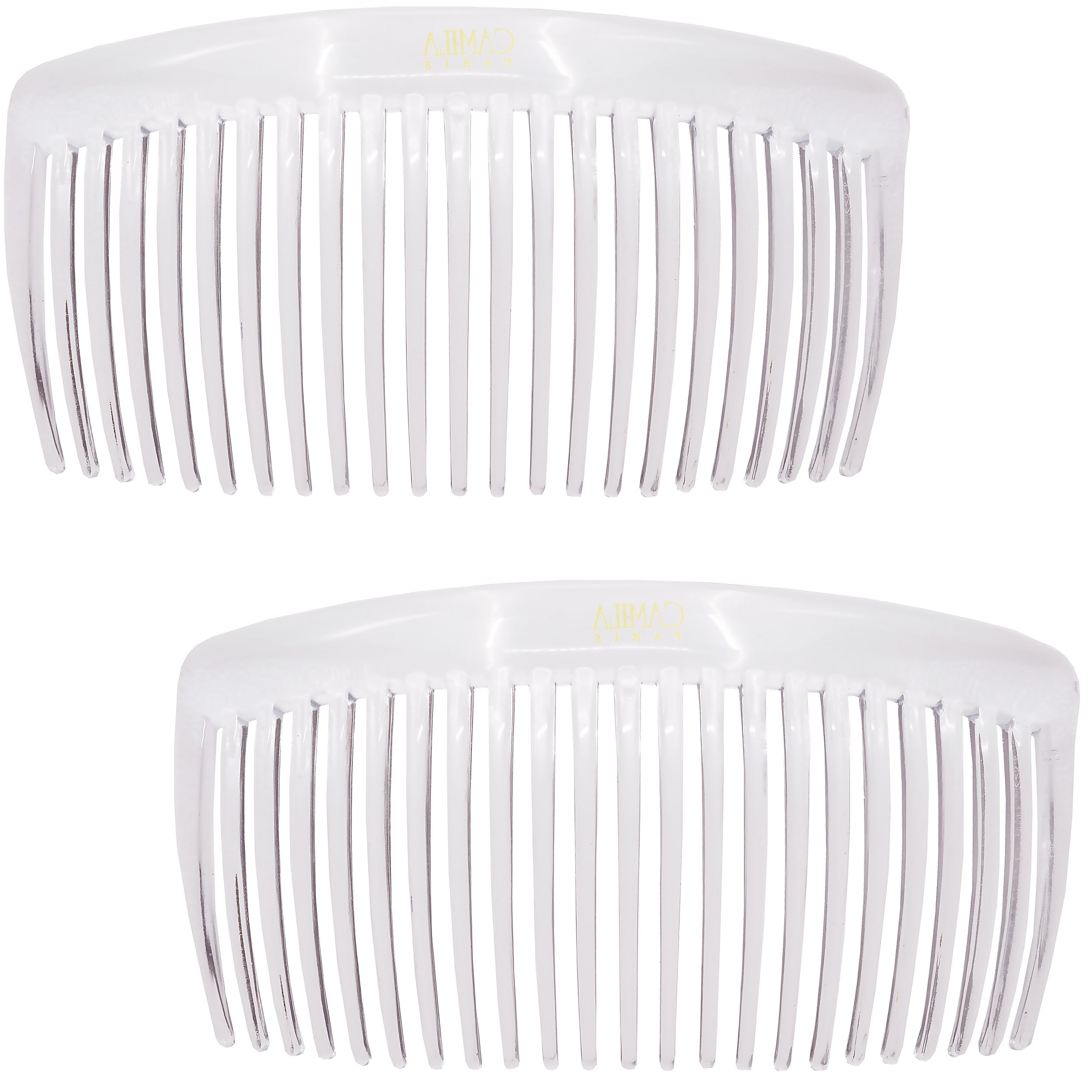 Camila Paris CP2911 French Side Combs Large Curved, Clear French Twist ...