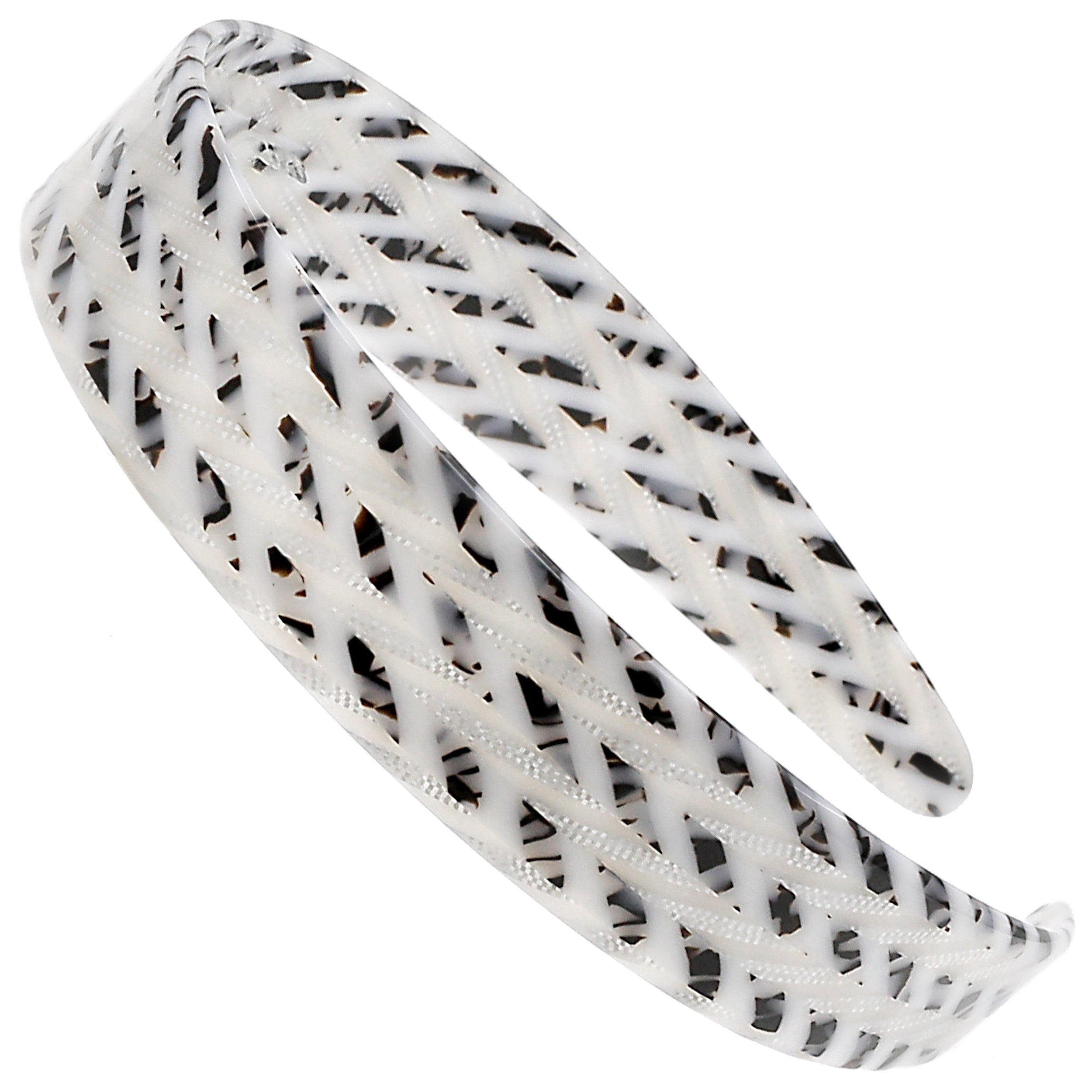 Camila Paris CP3465 French Headband for Women, Handmade White and Gray ...