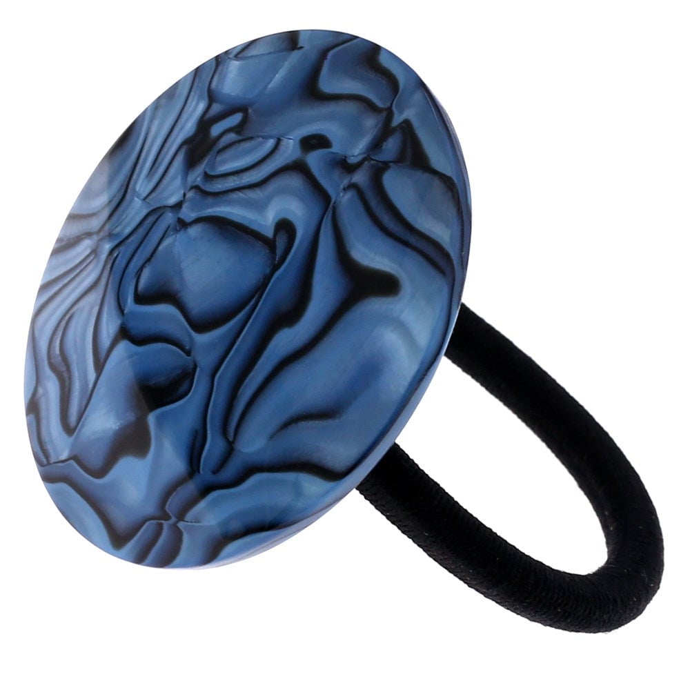 Camila Paris CP2964 French Hair Ponytail Holders Ties, Round, Handmade, Blue, Strong Hold Grip ...