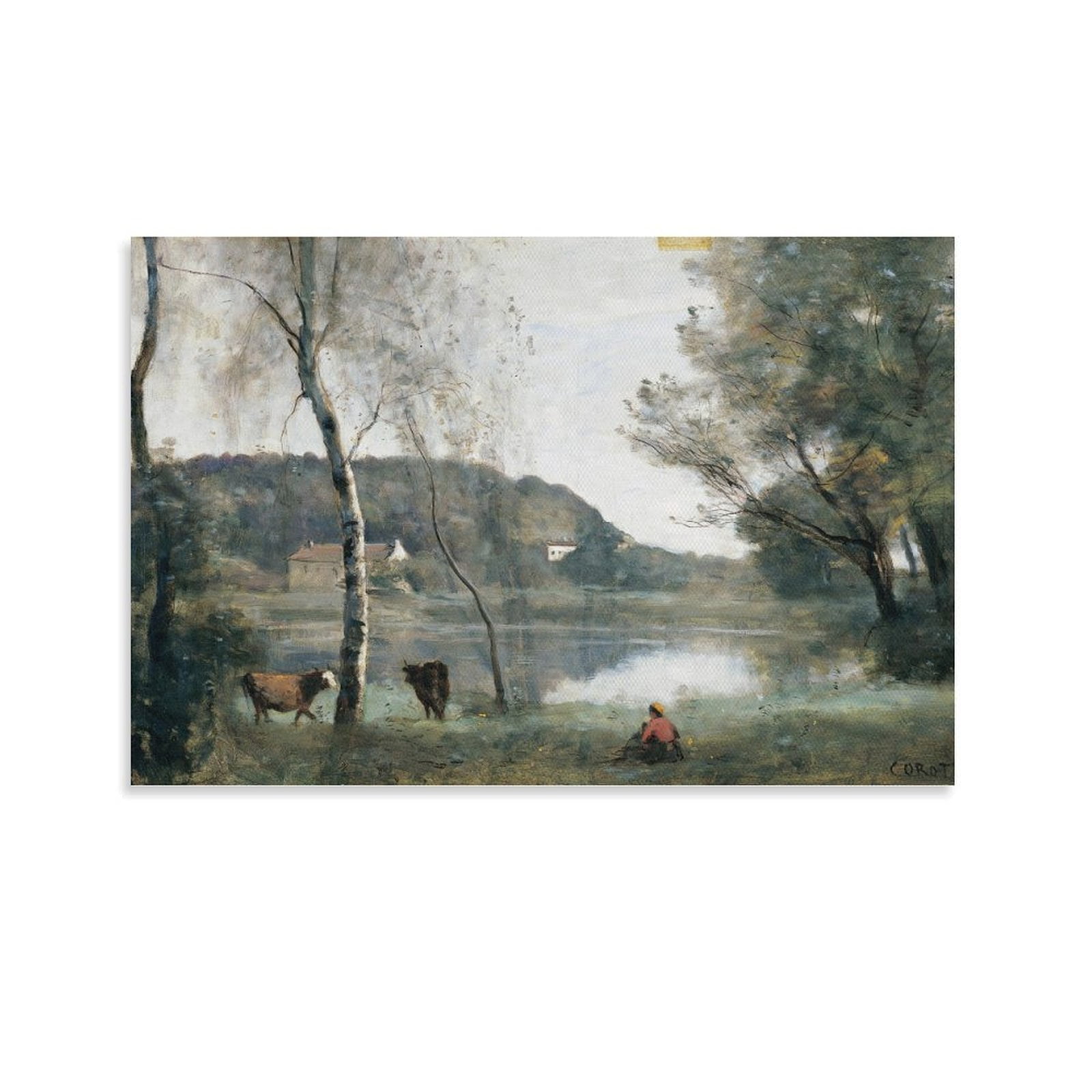 Camille Corot's Painting Poster of The Pond at Avray Poster Decorative ...