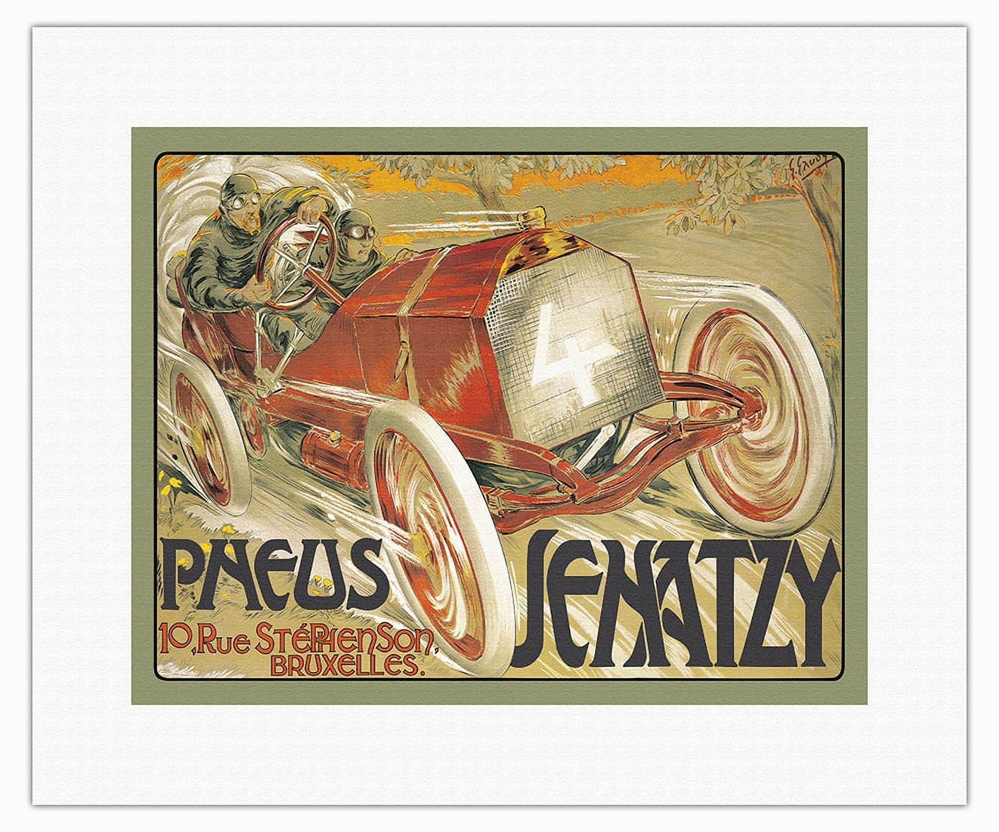 Camille Jenatzy (The Red Devil) - Automobile Tires (Pneus) - Vintage ...