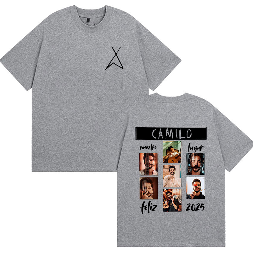 Camilo Nuestro Lugar Feliz Tour 2025 Graphic Cotton T Shirt Unisex ...
