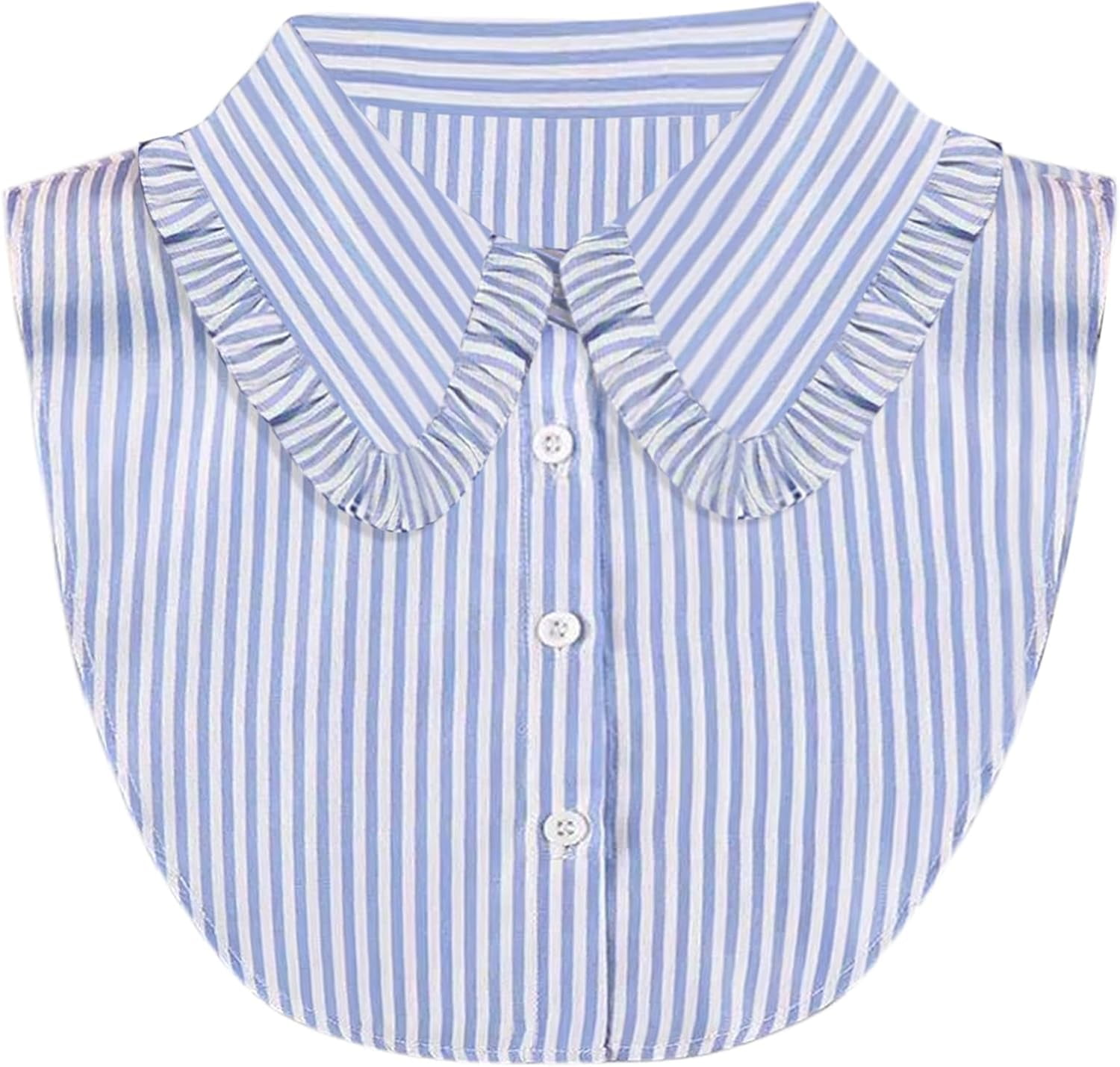 Camiocver Women Ruffle Detachable Half Blouse Shirts Fake Collar Dickey ...