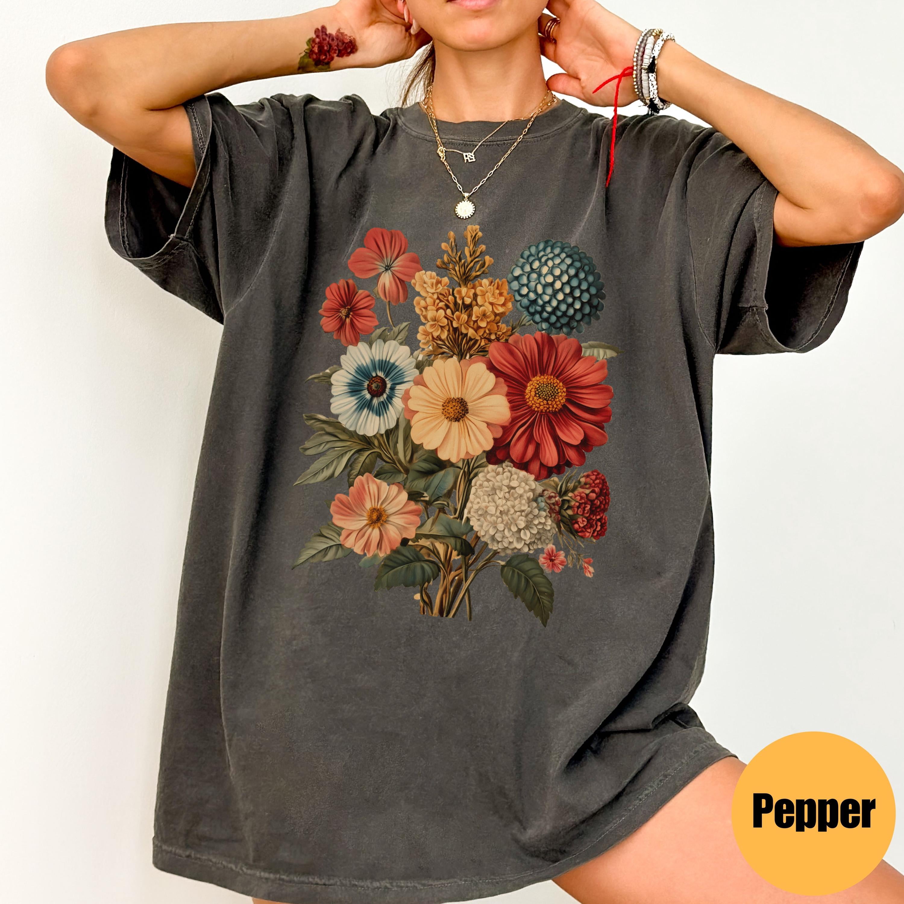 Camisa Boho Wildflowers Cottagecore regalo para ella, Whimsigoth ...