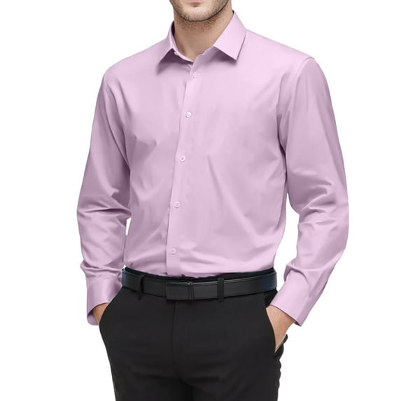 Camisa De Vestir Para Hombre Men's Premium Comfort Slim Fit Wrinkle ...