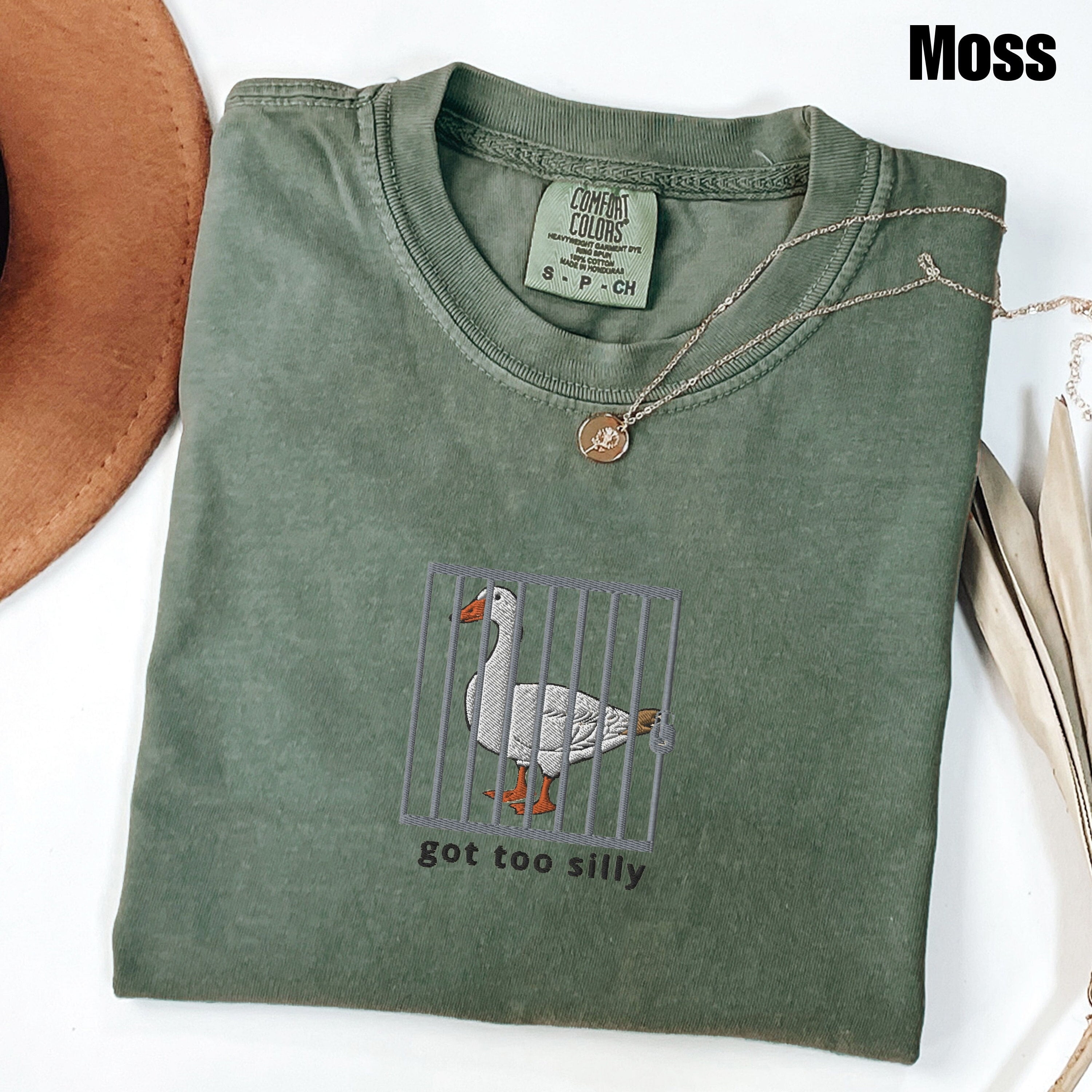 Camisa bordada con colores cómodos de Silly Goose Camisa bordada ...