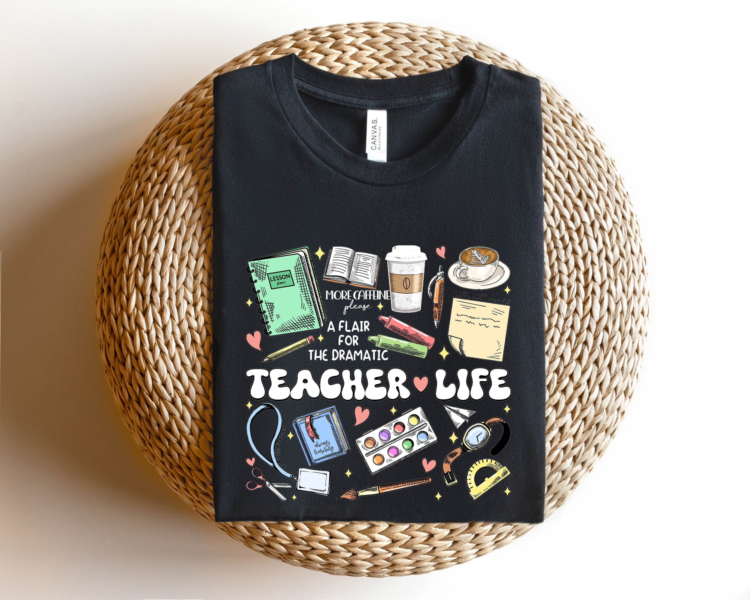 Camisa de vida de maestro, linda camisa de útiles escolares, regalo de ...