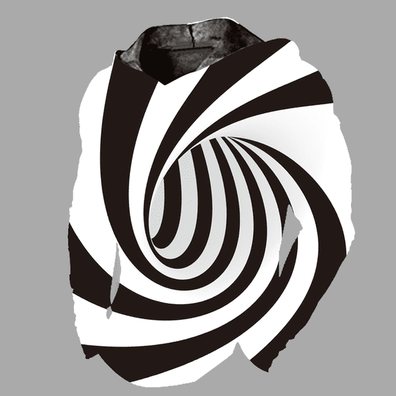 Camiseta Capucha Hombre Camiseta Ilusión Óptico Ligera Espiral 3D ...