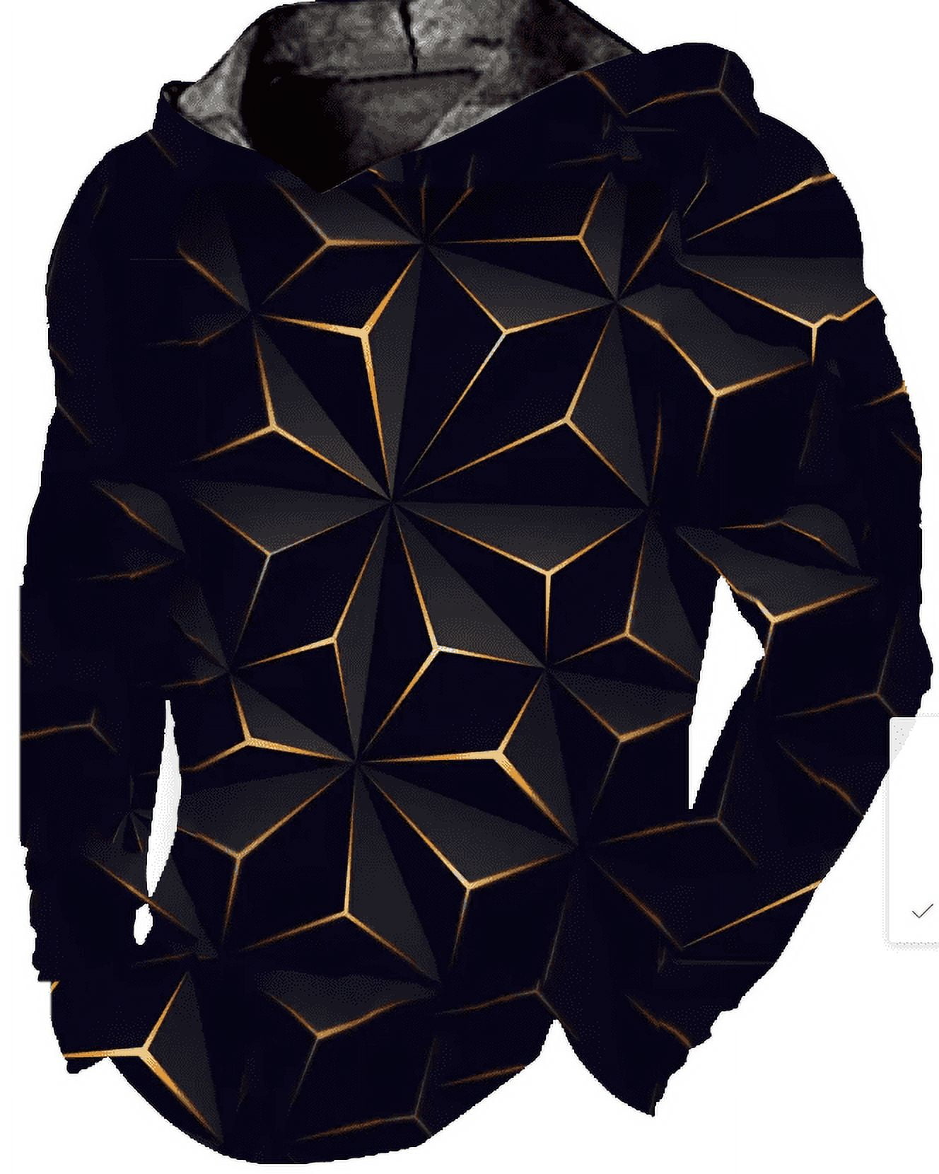 Camiseta Con Capucha Para Hombre Oro Dorado Negro Ligero Deportiva ...