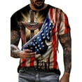 Camiseta Novedad Moda Religiosa Cruz Bandera Patrón Corto Casual Manga ...