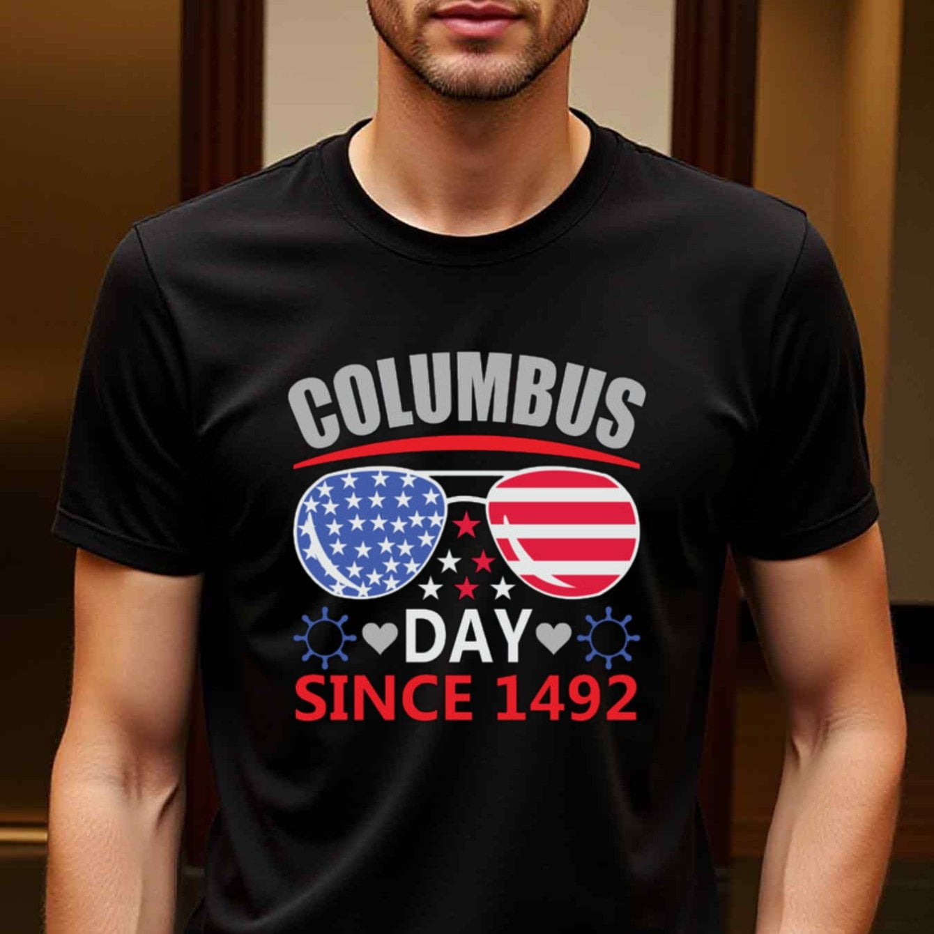 Camiseta Patriótica Natee para Hombre Día de Colón 1492 - Estampado ...