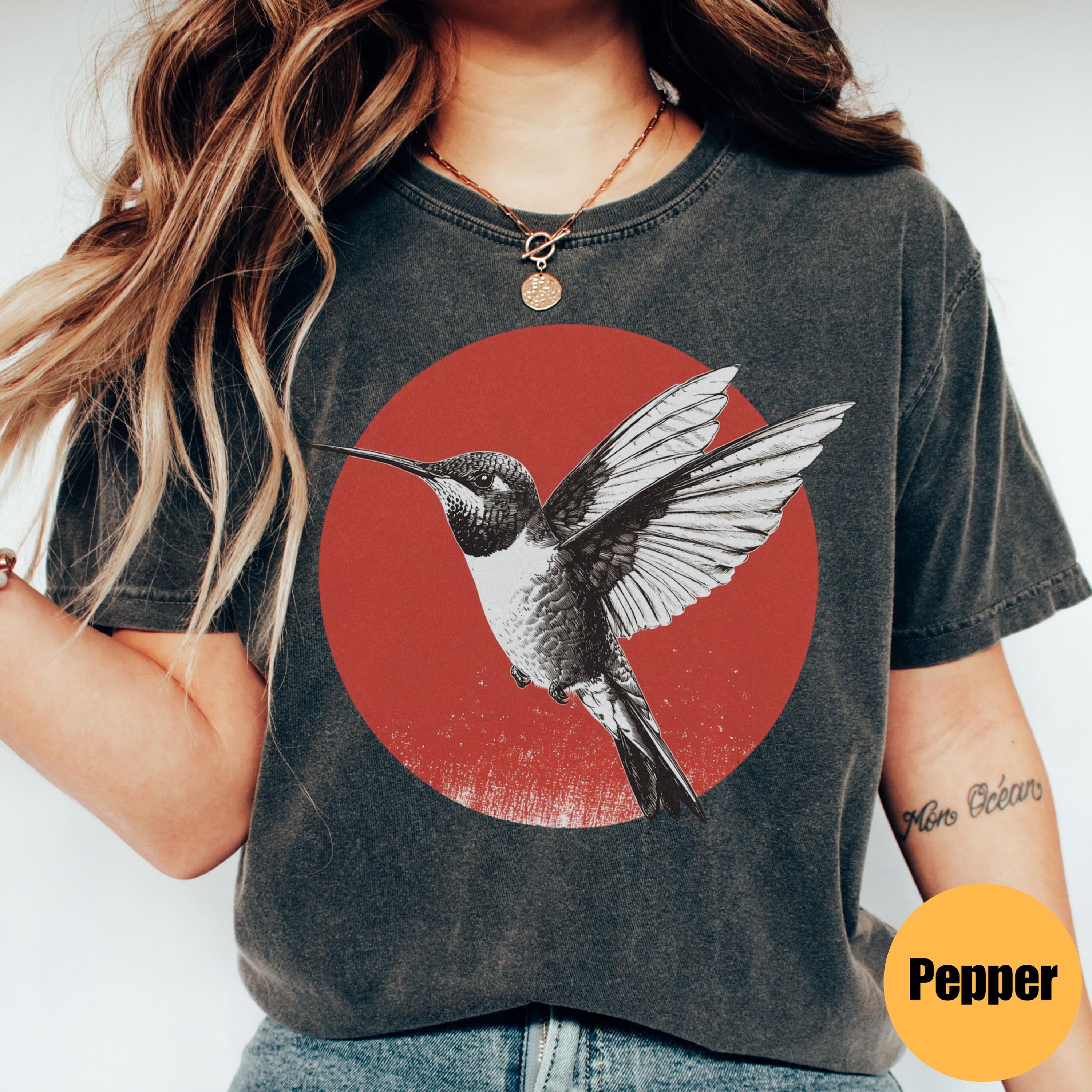 Camiseta con colores de colibrí, camiseta Goblincore Nature, regalo ...