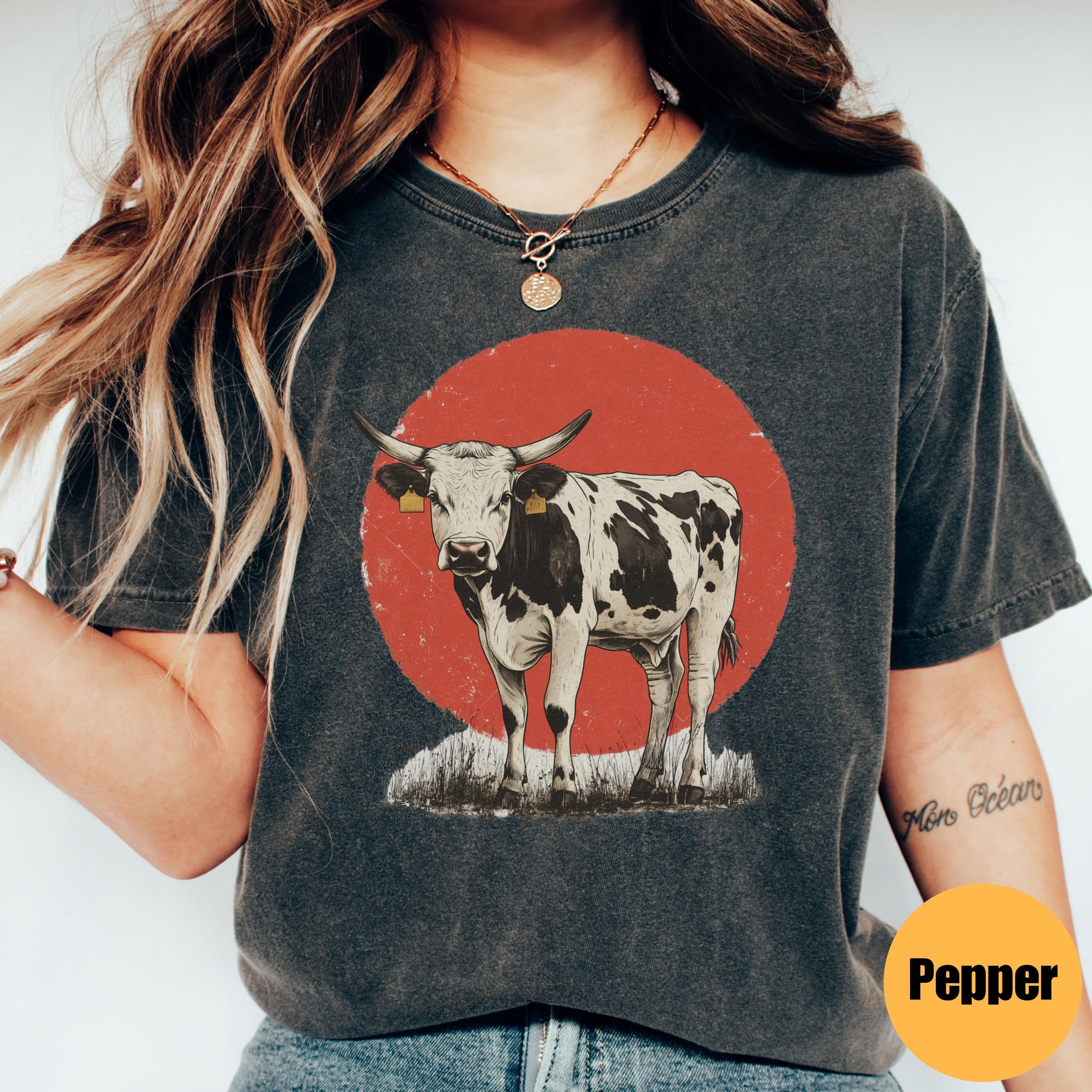 Camiseta con colores de vaca, camiseta Goblincore Nature, regalo para ...