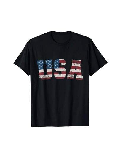 Camiseta con la bandera de EE.UU. con estrellas y rayas talla grande ...