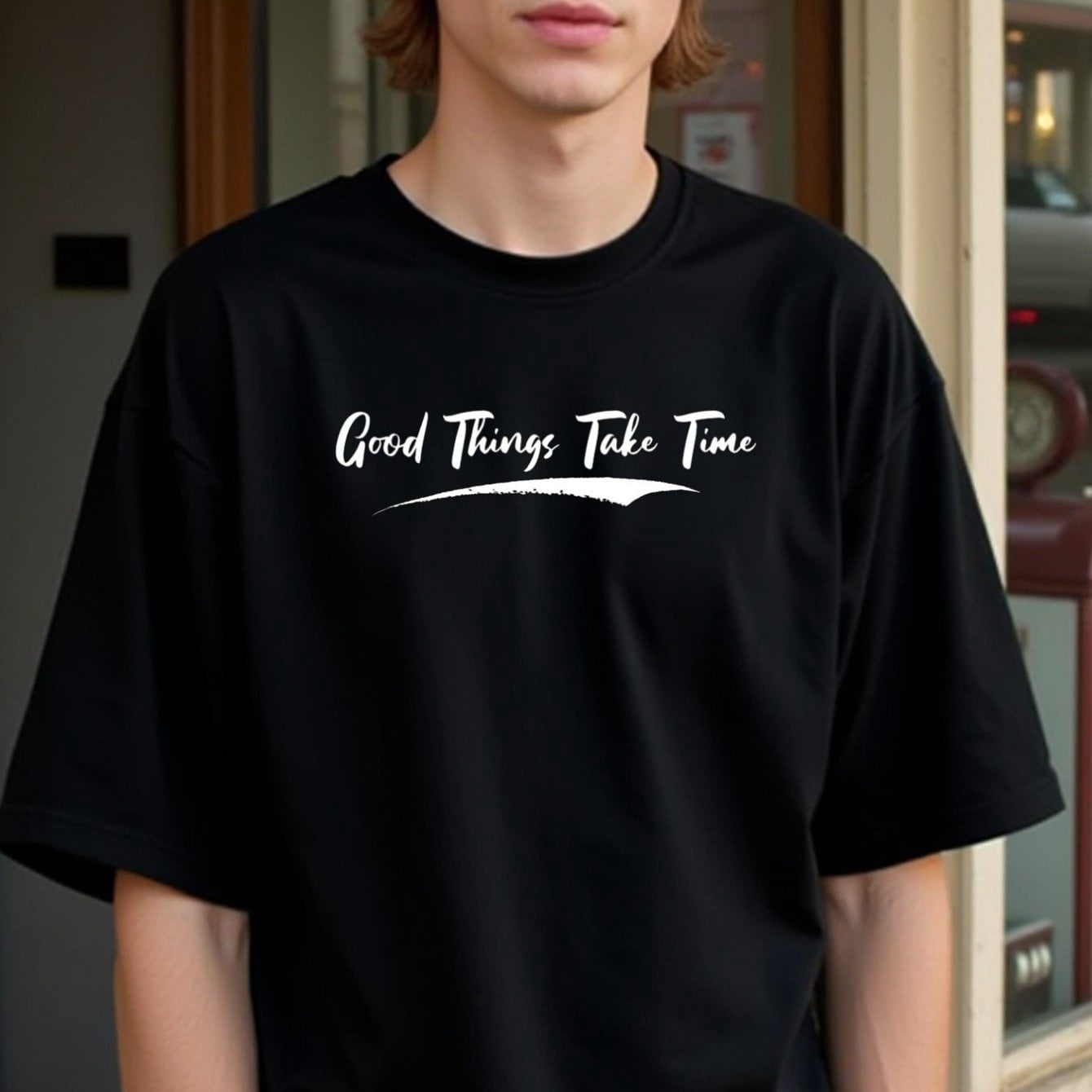 Camiseta de Algodón Pesado 180gsm para Hombre - "Las Cosas Buenas Toman ...