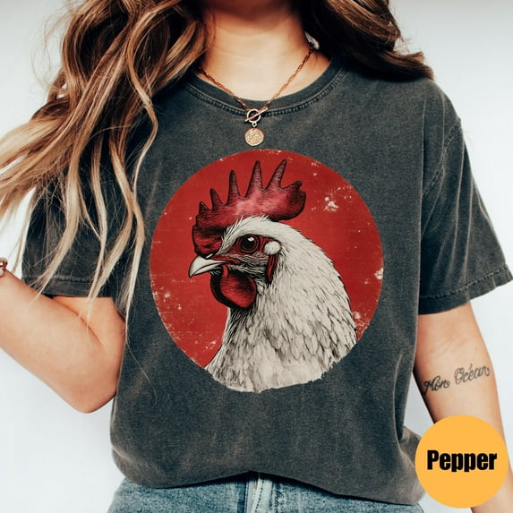 Camiseta de pollo con colores reconfortantes, camiseta Goblincore ...