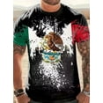 Camiseta manga corta hombre diseño águila azteca mexicana color rojo ...