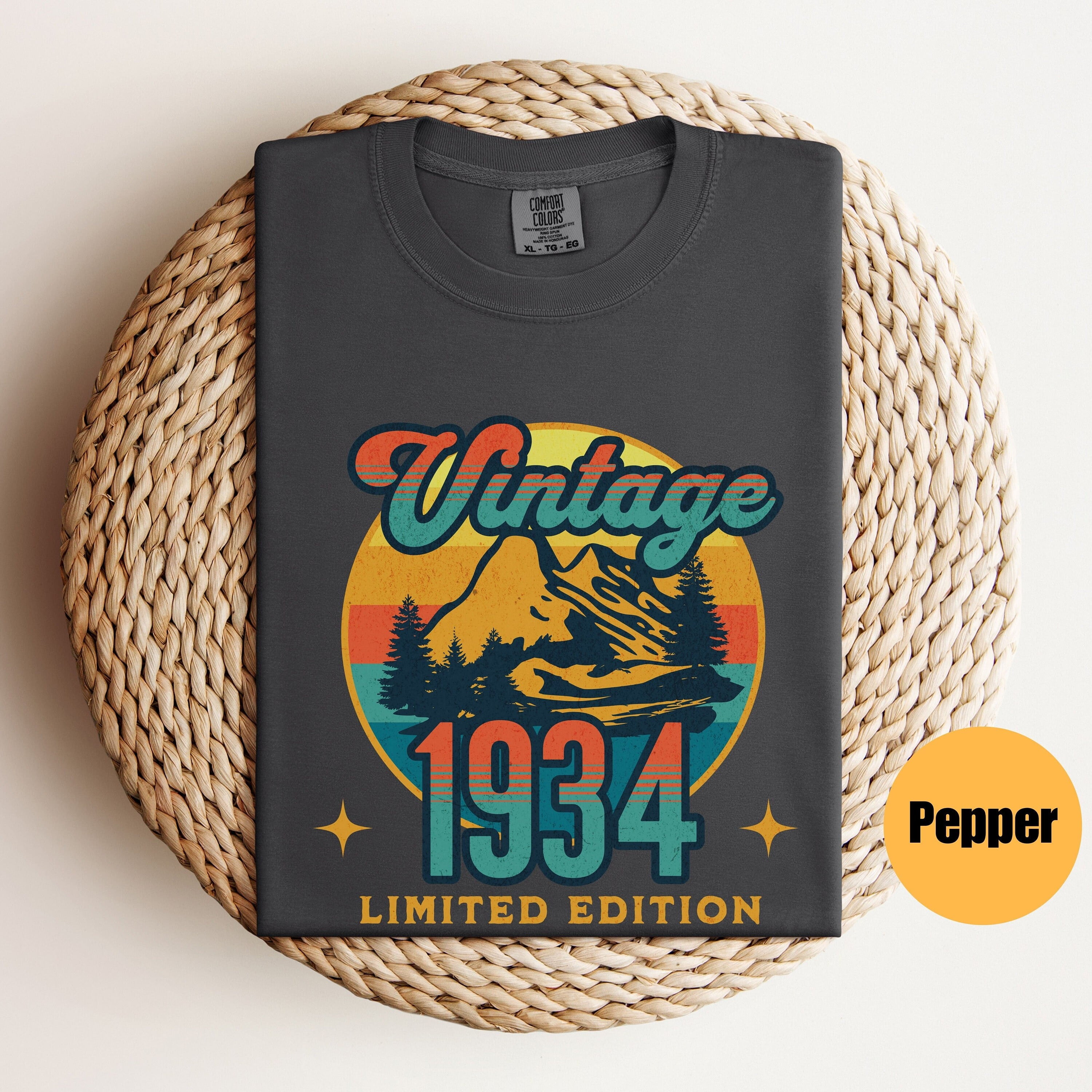Camiseta vintage de 1934 Camiseta del 90.° cumpleaños Cumpleaños de ...