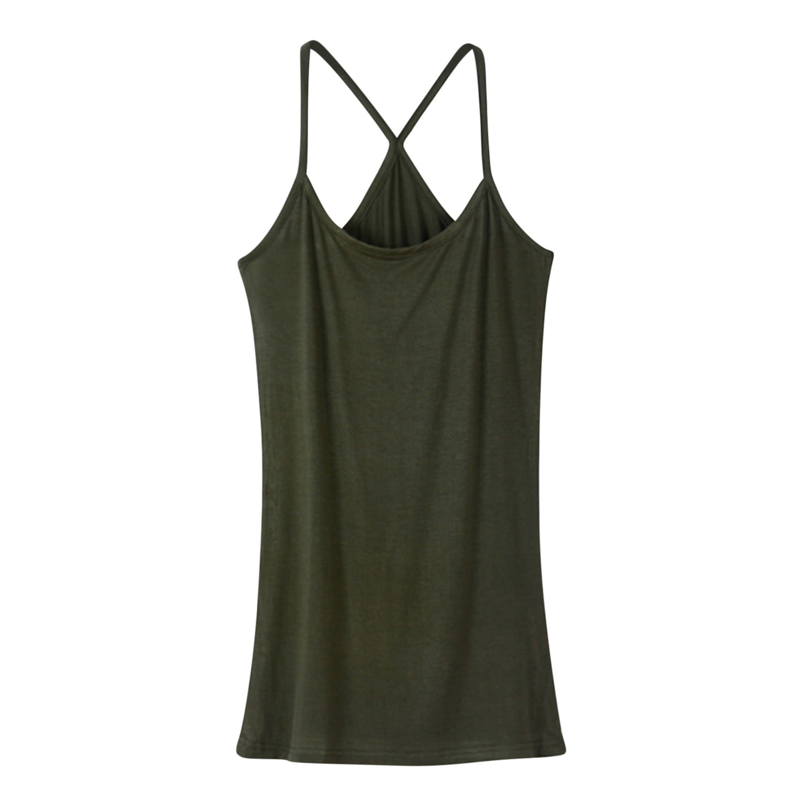 Camisole Tops for Women Modal T-shirt Solid Color Cross Back Workout ...