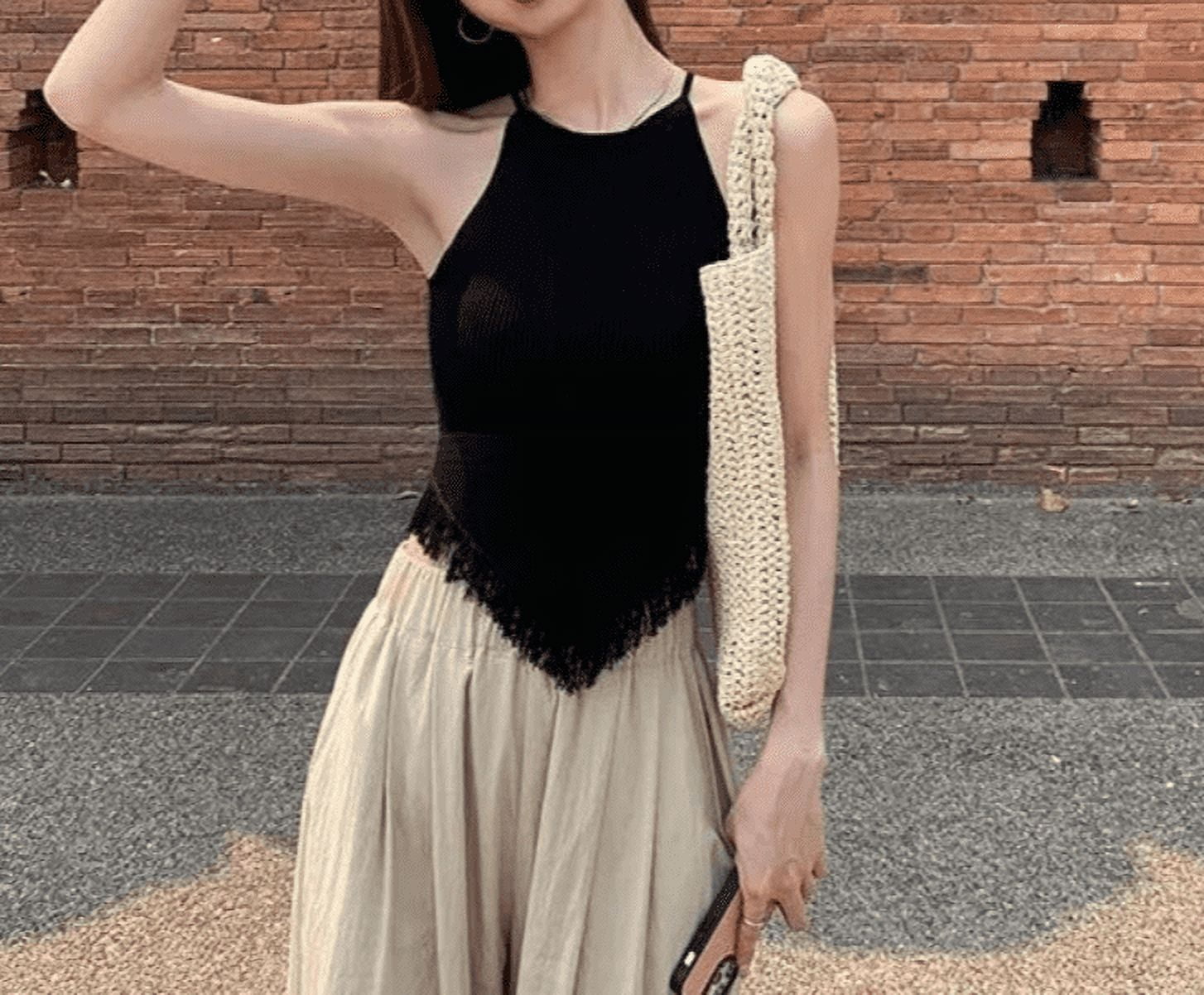 Camisole Women Backless Tassel Chic Sexy Summer Leisure Pure Designed ...
