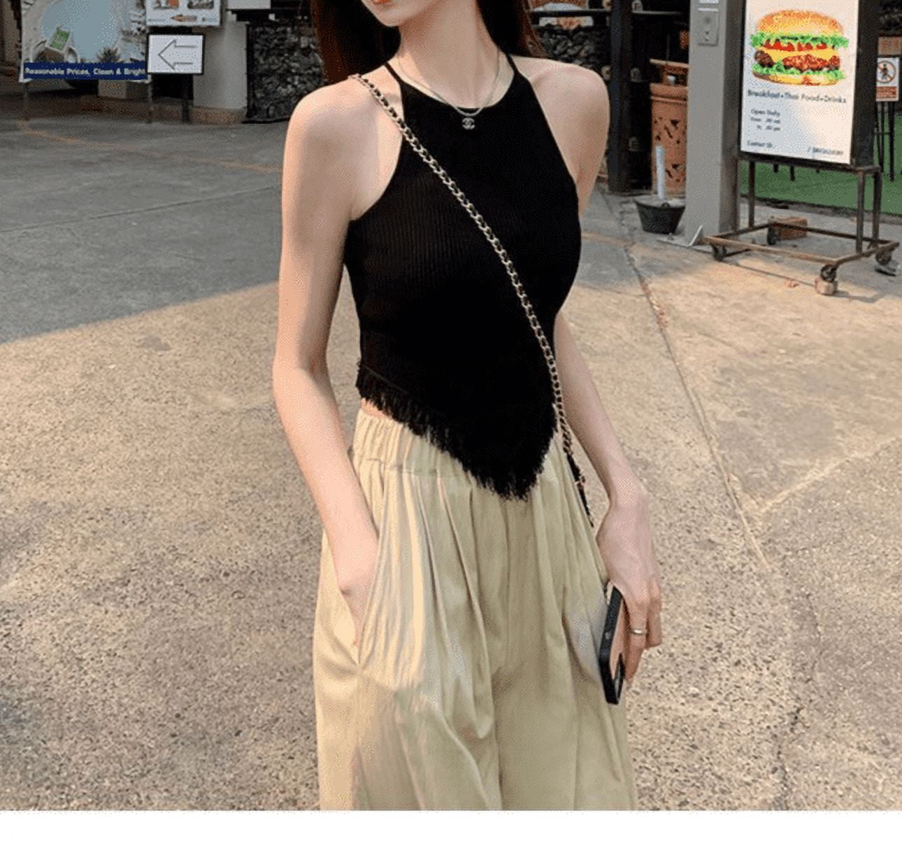 Camisole Women Backless Tassel Chic Sexy Summer Leisure Pure Designed ...