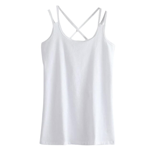 Camisole for Women Fashion Double Straps Tank Tops Summer Cami Crop ...