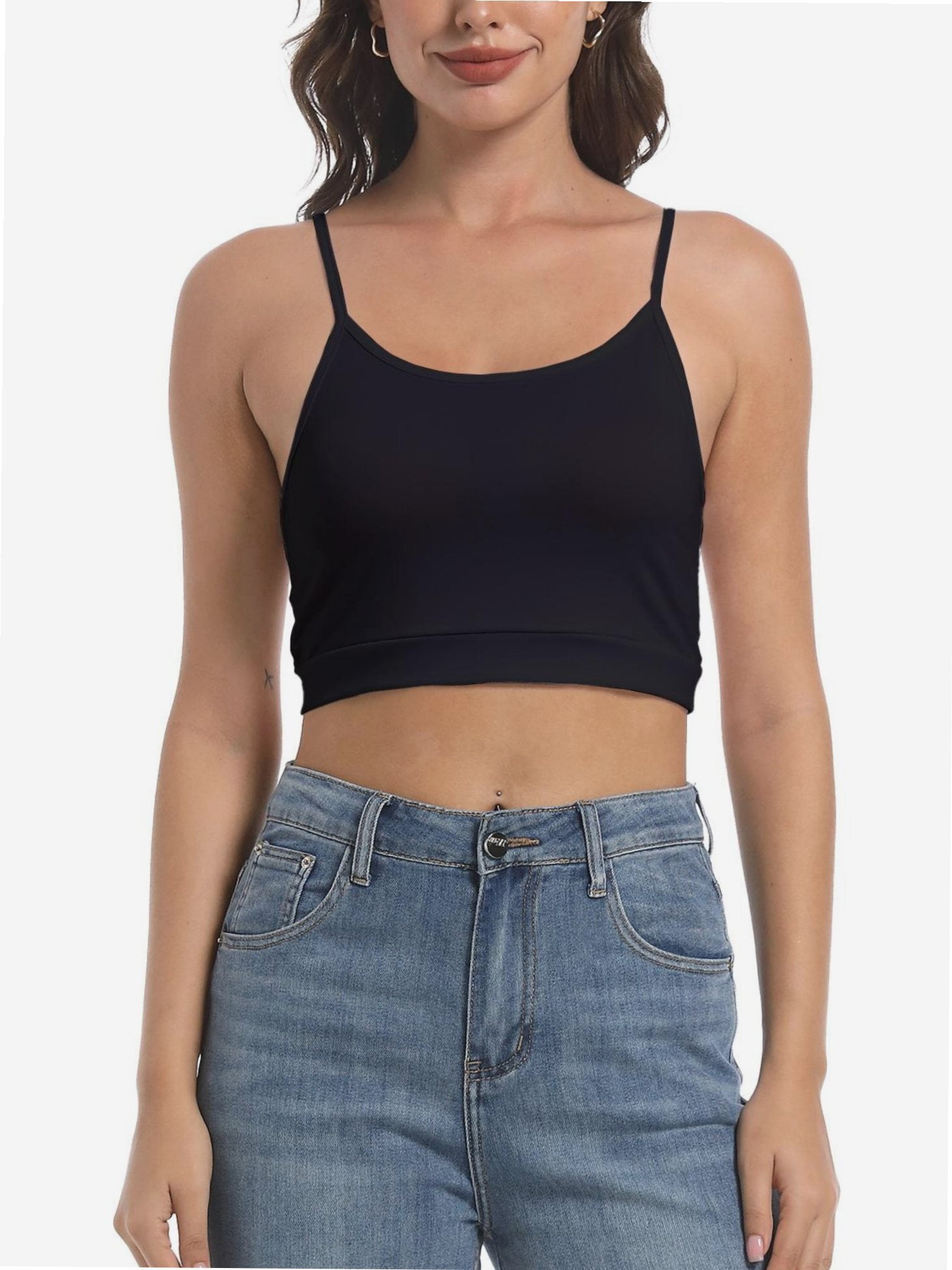 Camisole for Women Wirefree Yoga Bras Tank Fitness Workout Running Top ...