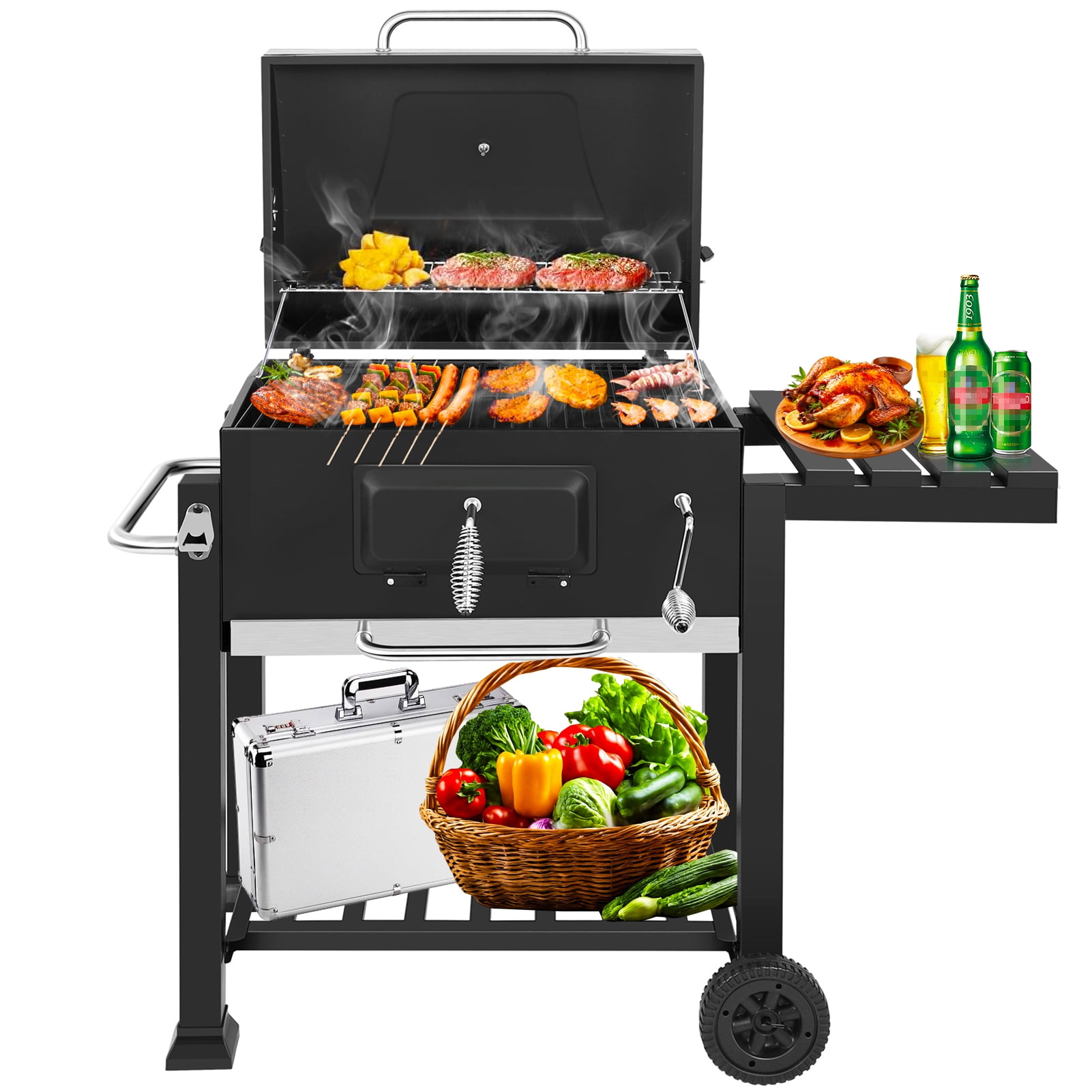 Customer reviews for Camkey 45" Charcoal Grill with Side Tables ...