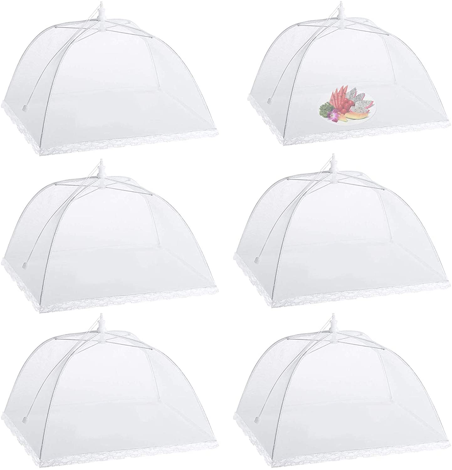 Simply Genius 6 Pack Pop-Up Mesh Outdoor Food Covers for Picnics, 17x17 ...
