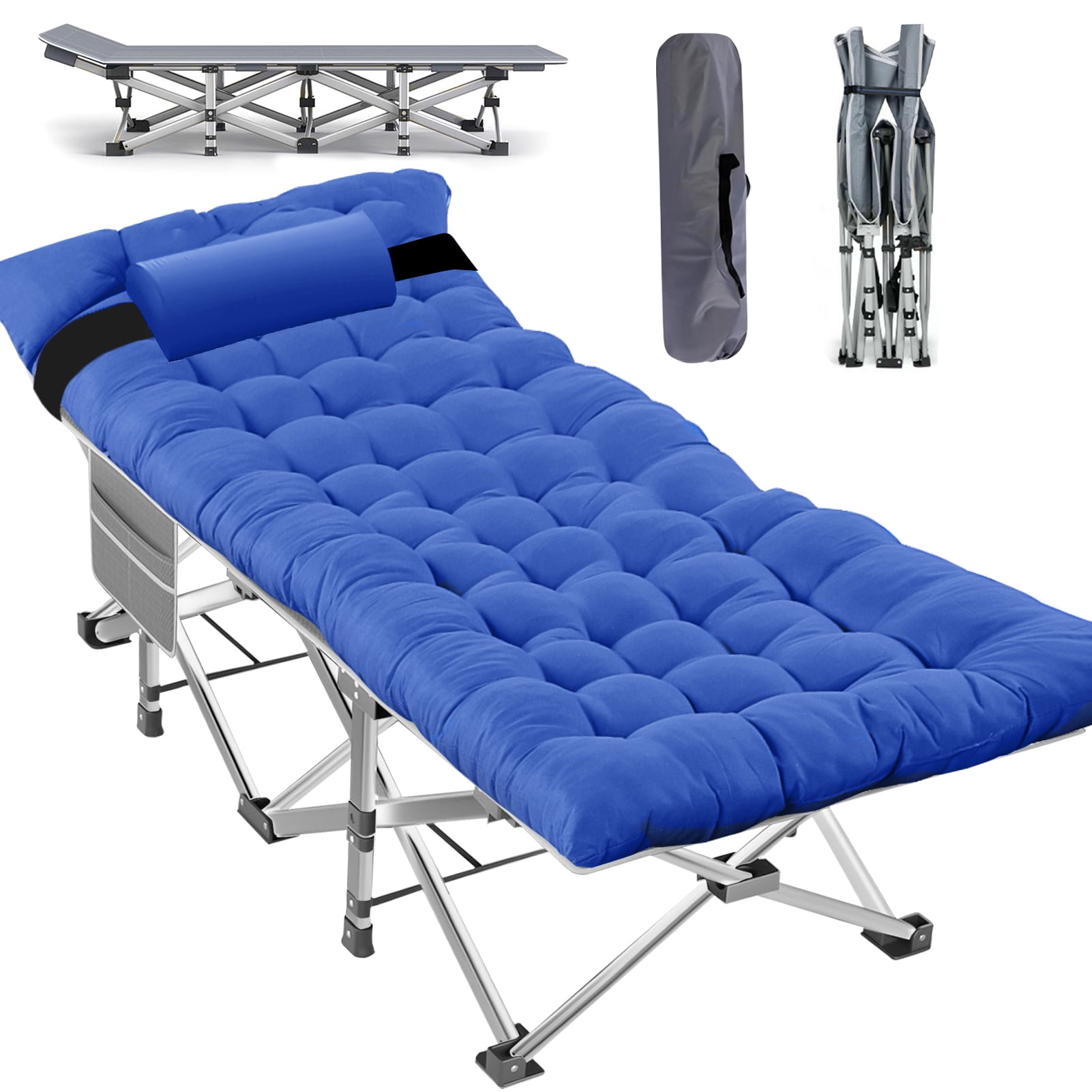 Camkey Foldable Camping Cot with Mattress - Walmart.com