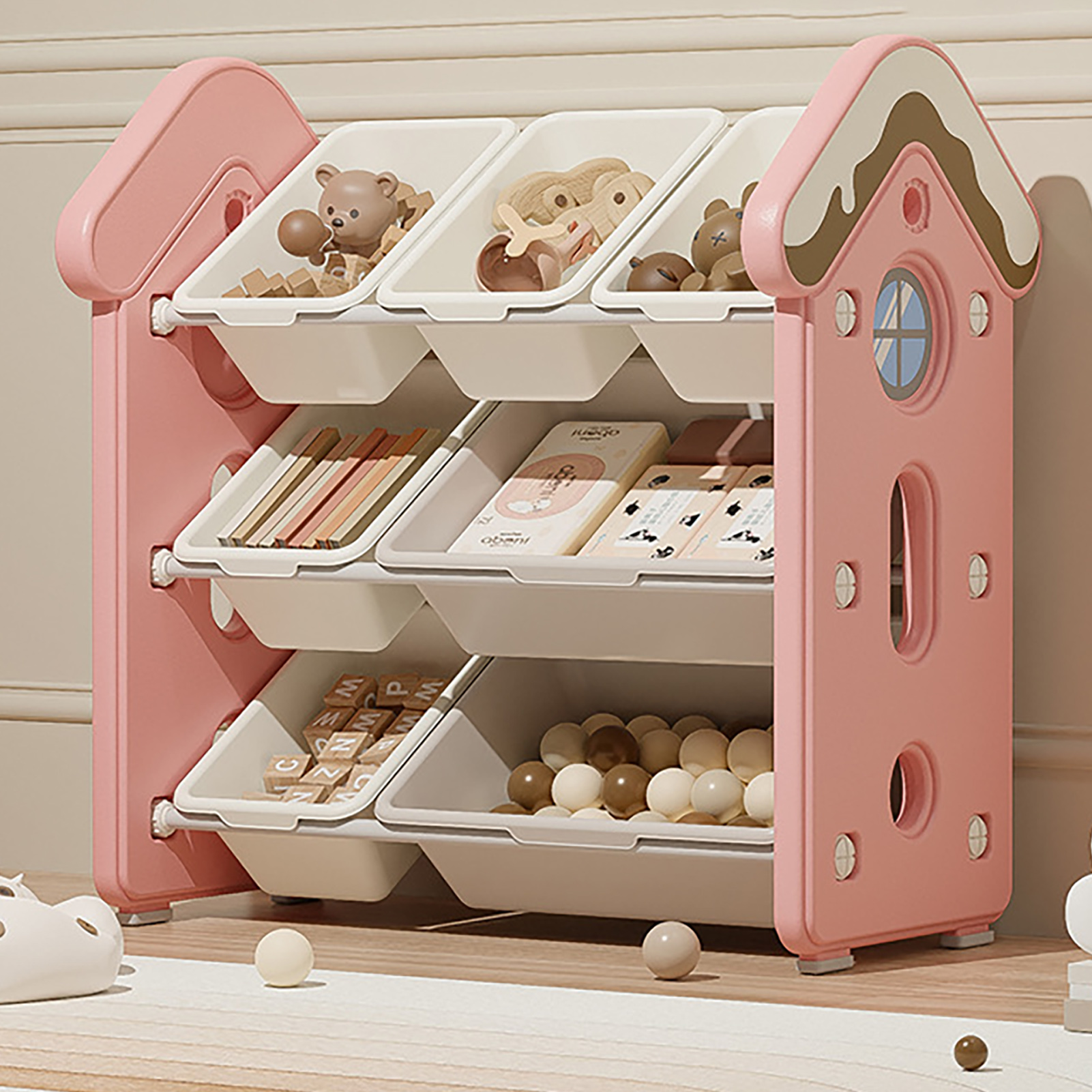 Urban Shop Rectangular Rugby Striped Storage bins (Set of 2), Pink ...