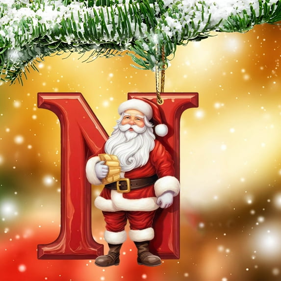 Camnix 26 Letter Ornaments for Christmas Tree Decoration, Christmas ...