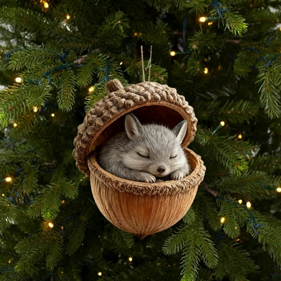 Camnix Forest Animal Acorn Ornaments, Cozy Forest Christmas Ornaments ...