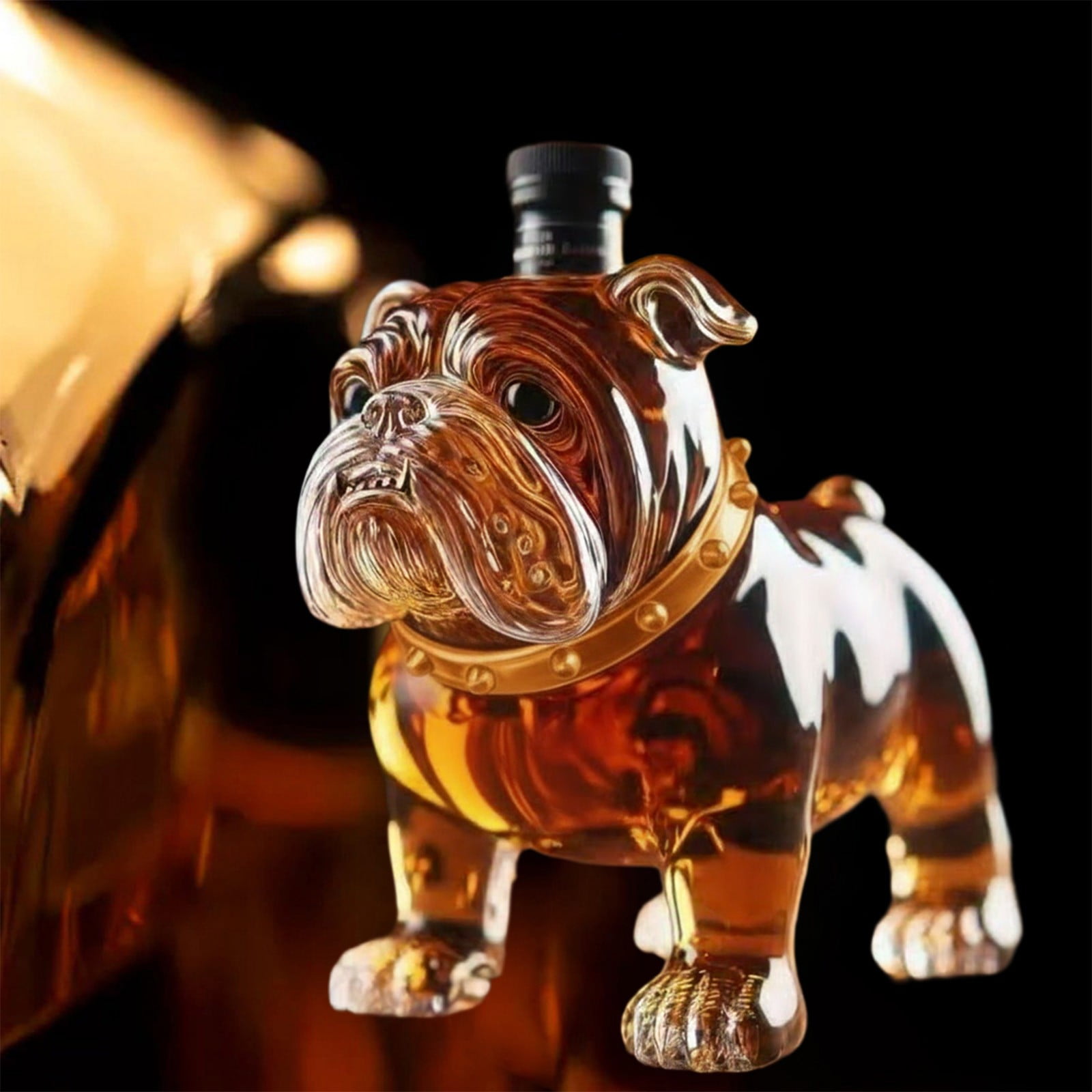 Camnix French Bulldog Whiskey Bottle – Glass 320ml | Dog Shaped Whiskey ...