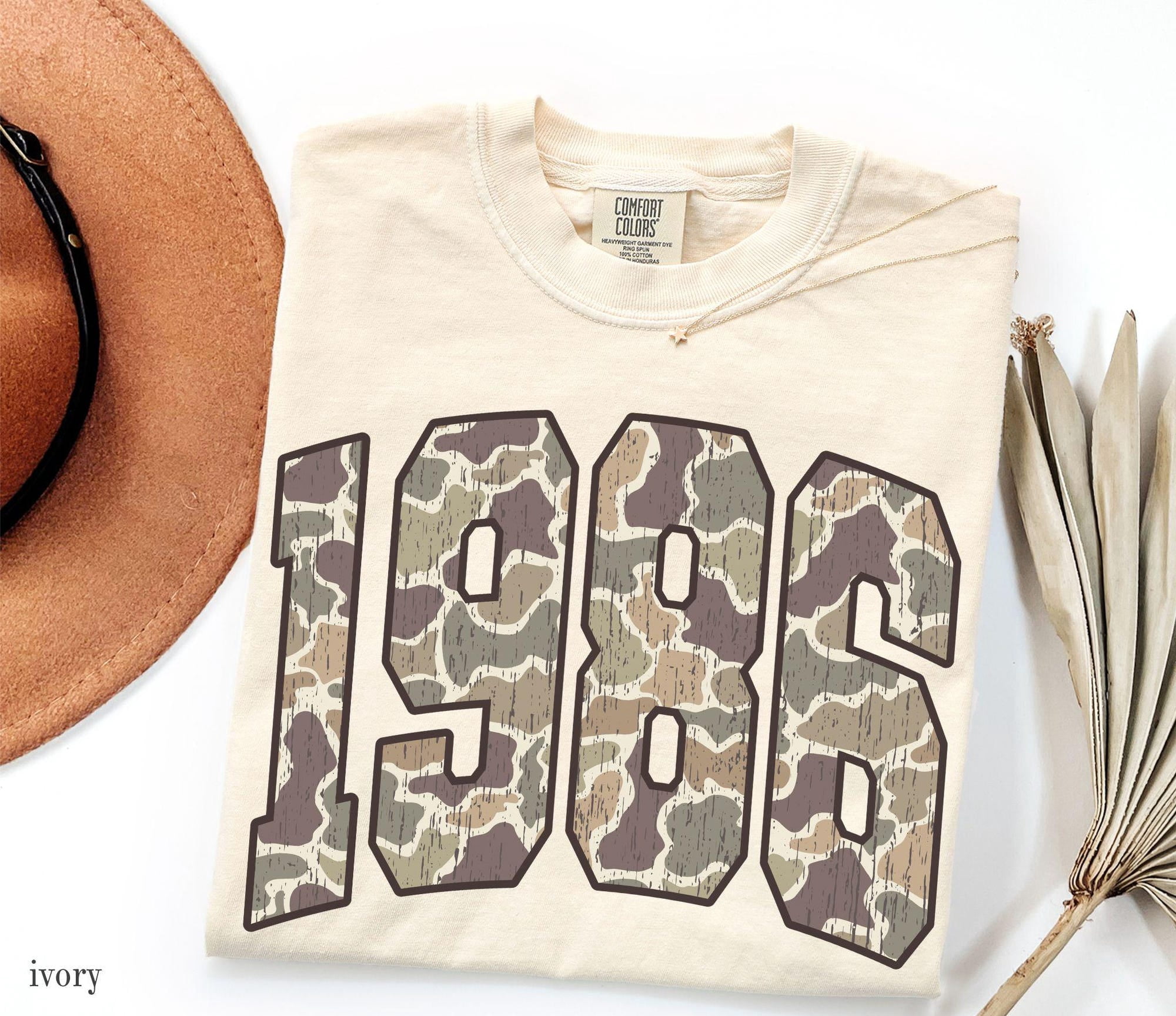 Camo 1986 Shirt 40th Birthday Gift For Women 40th Birthday Party Born ...