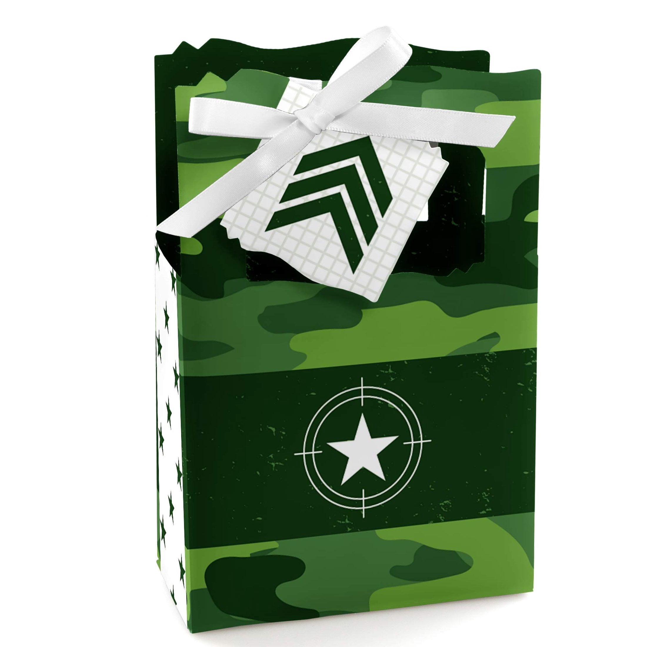 Camo Adventure Party Favor Boxes Set of 12 - Perfect for Military ...