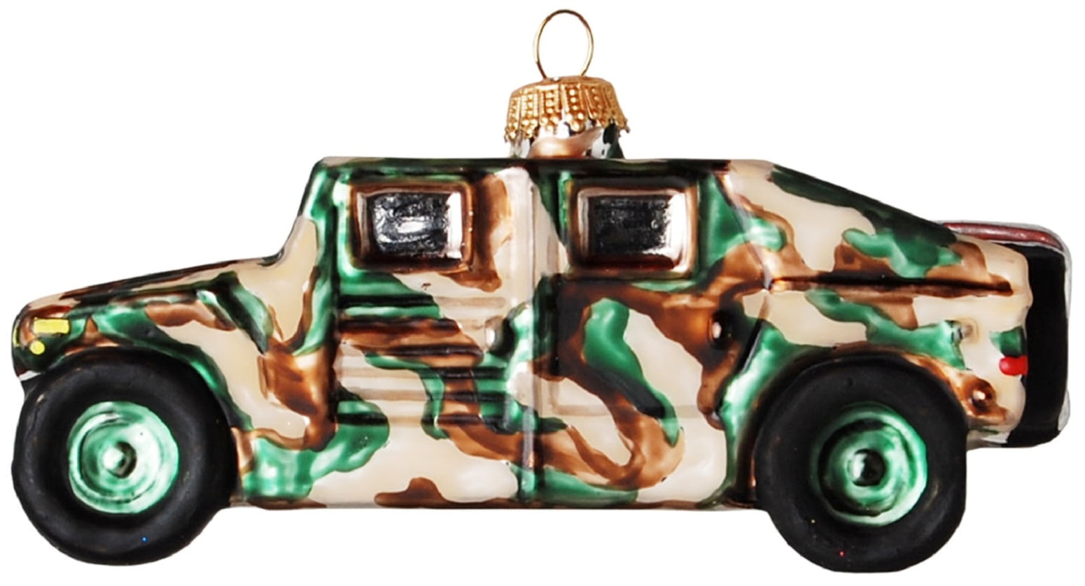 Camo Army Humvee Christmas Holiday Glass Ornament - Walmart.com