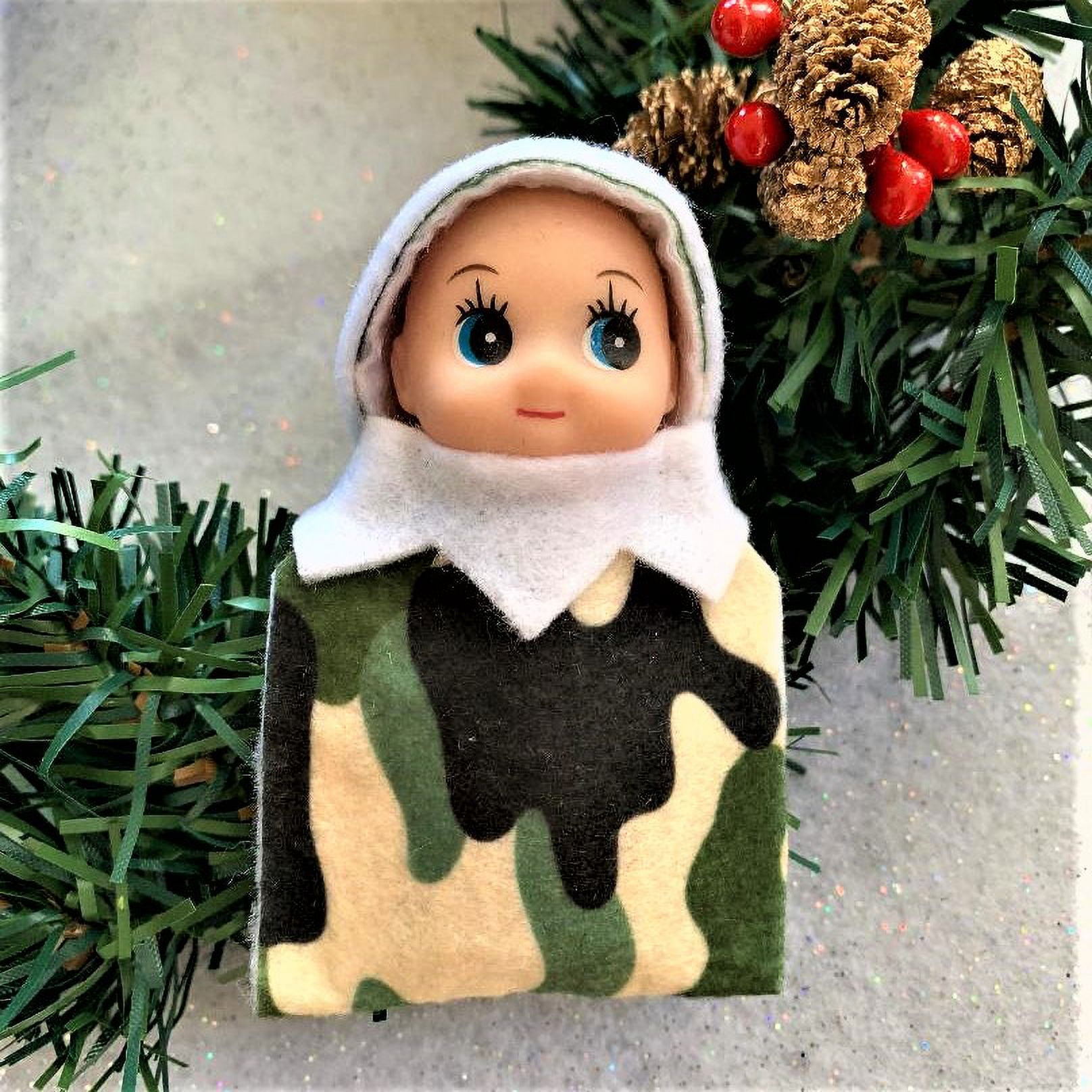 Camo Baby Elf Figurine, Tiny Elf, Miniature Christmas Elves - Walmart.com