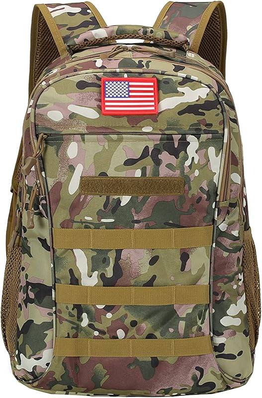 Camo Backpack,Military Tactical Backpack for Men with Flag Patch,30L ...