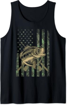 Camo Bass Fishing Love Fishing Fisherman Tank Top Size S-3XL - Walmart.com