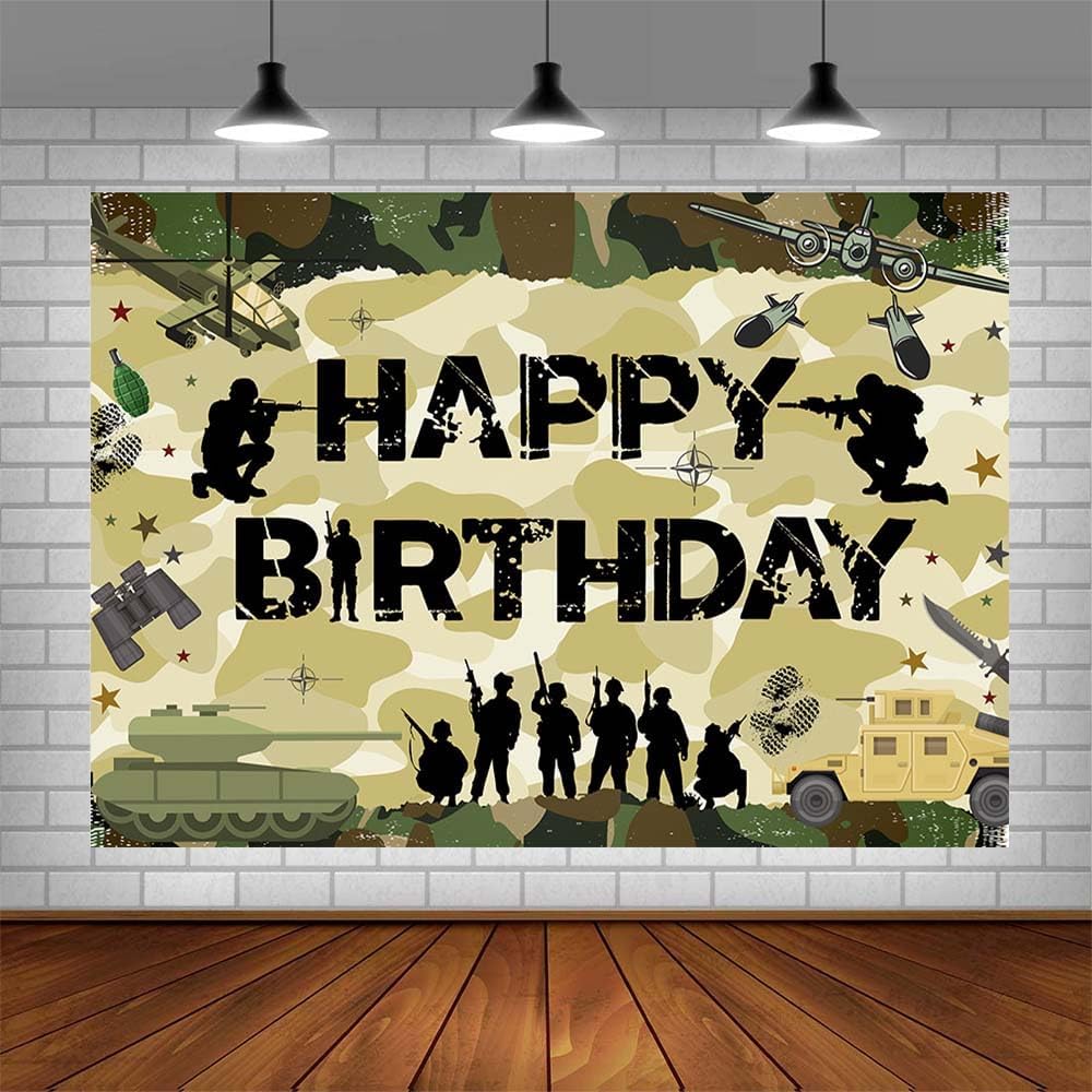 Camo Birthday Party Decorations Supplies Camo Birthday Backdrop for Boy ...